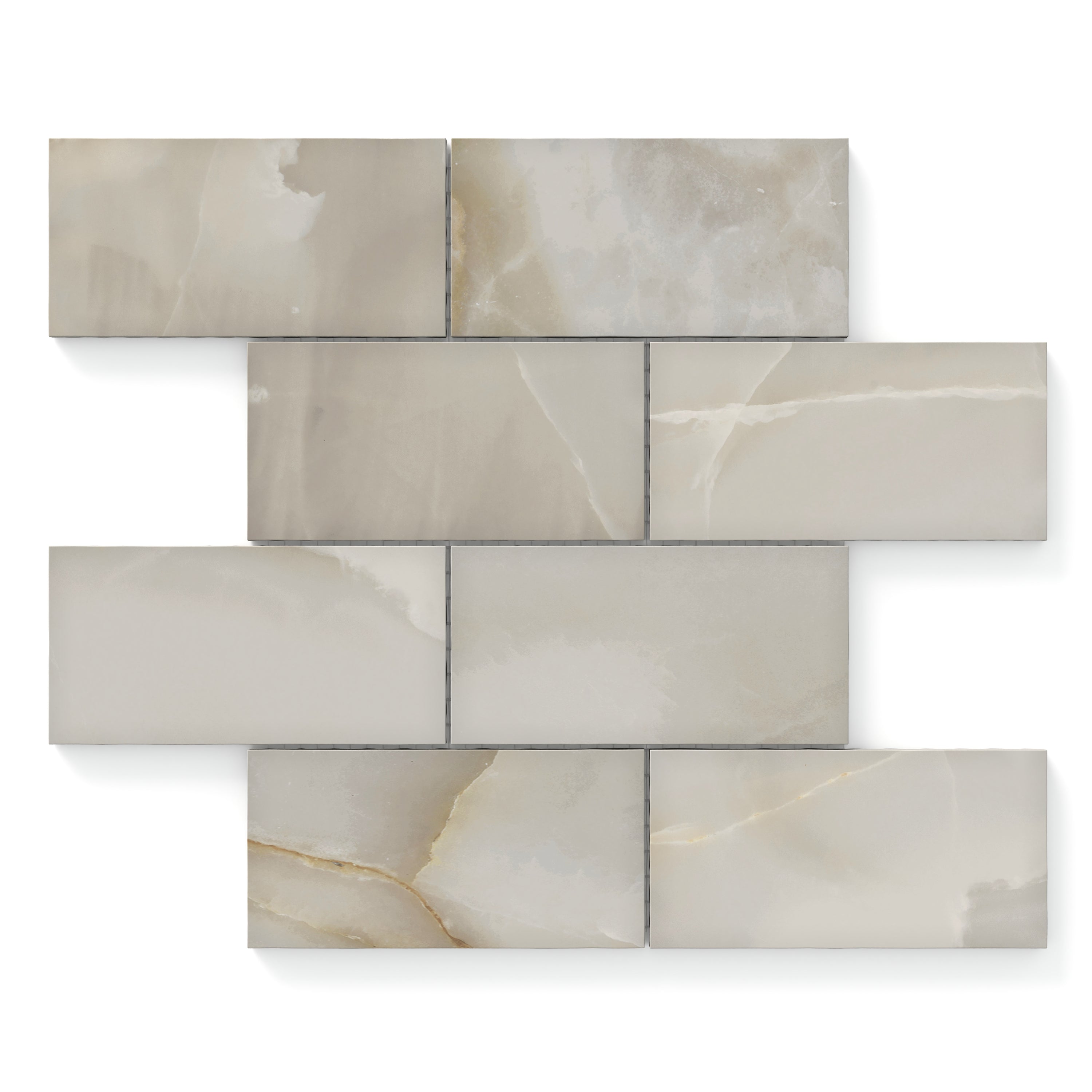 Astrid 3x6 Matte Porcelain Mosaic Tile in Oyster