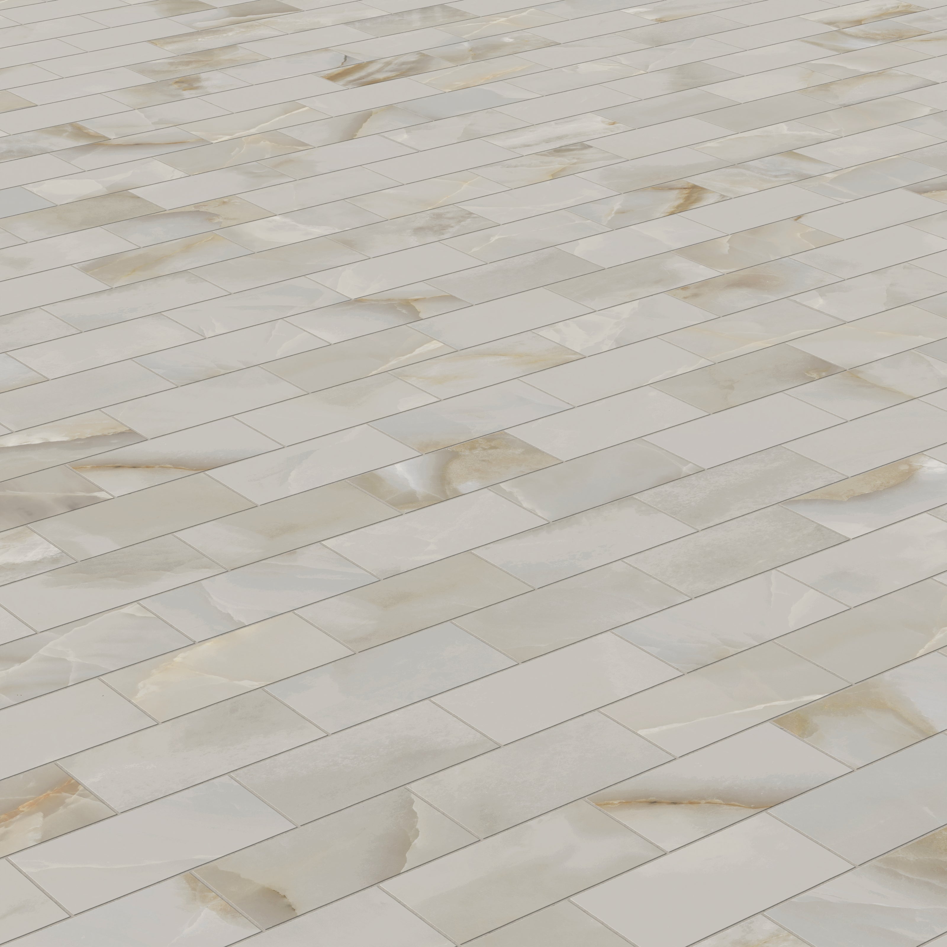 Astrid 3x6 Matte Porcelain Mosaic Tile in Oyster