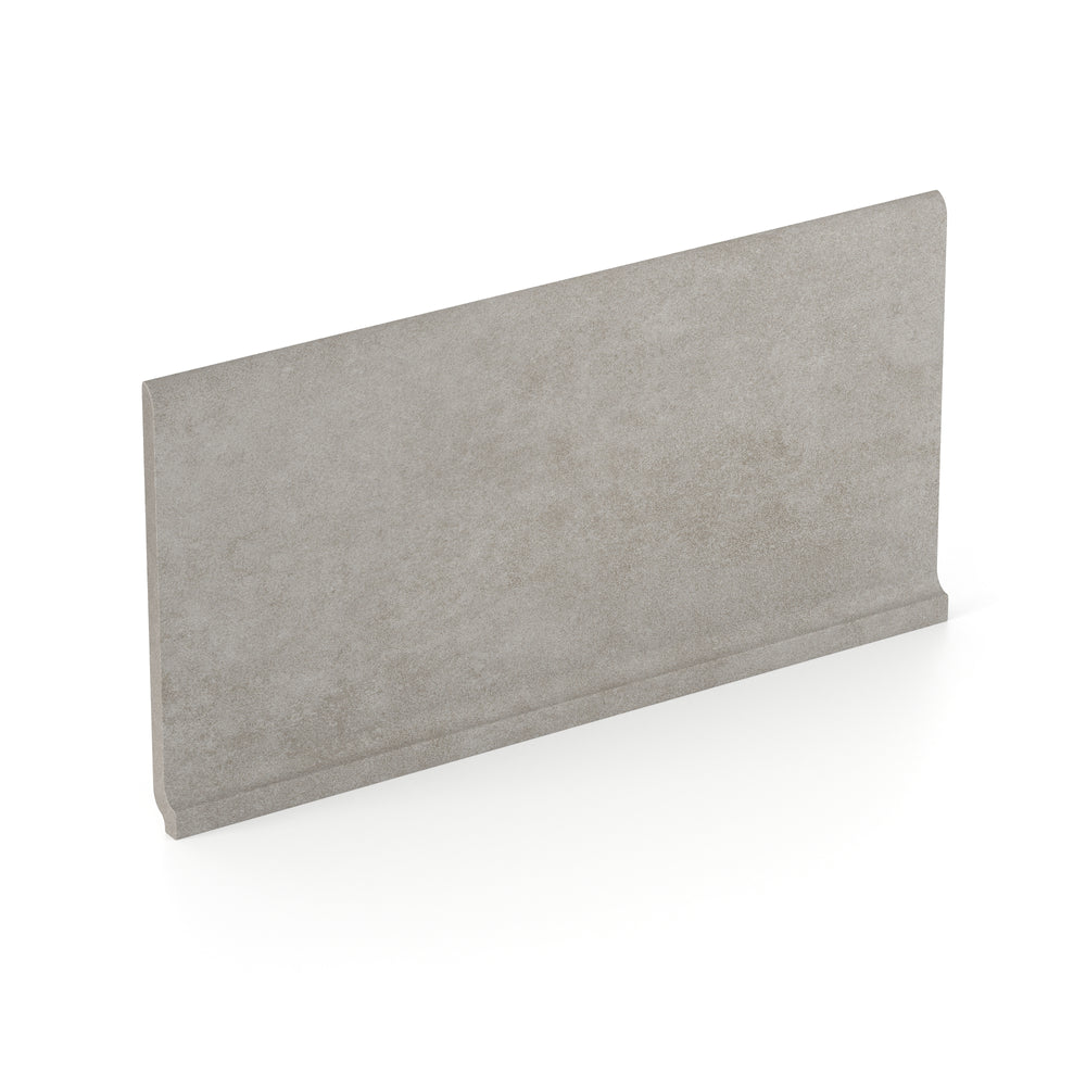 Wyatt 6x12 Matte Porcelain Cove Base Tile in Stone