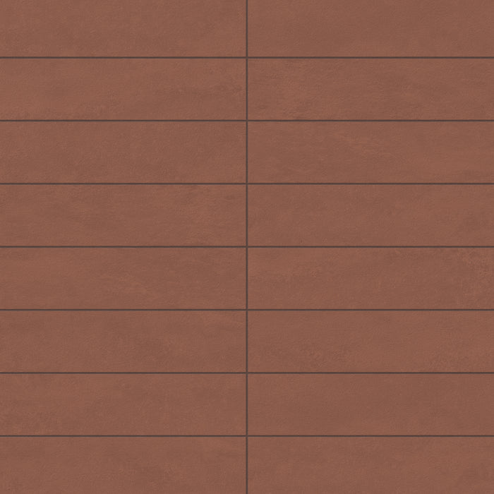 Dax 6x24 Matte Porcelain Tile in Rust