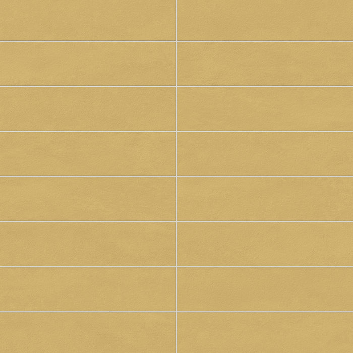 Dax 6x24 Matte Porcelain Tile in Mustard