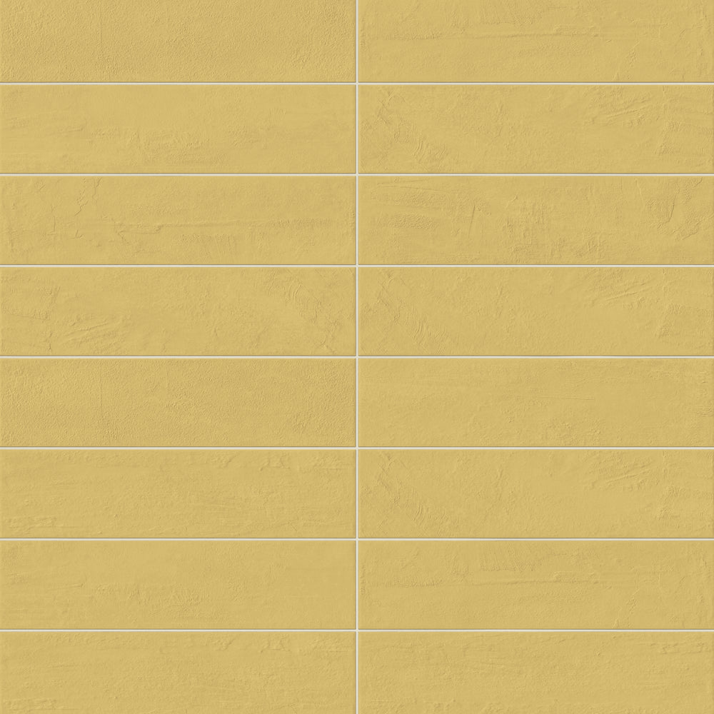 Dax 6x24 Matte Porcelain Tile in Mustard