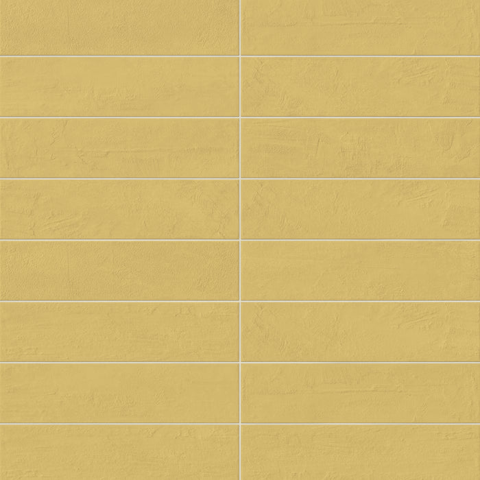 Dax 6x24 Matte Porcelain Tile in Mustard