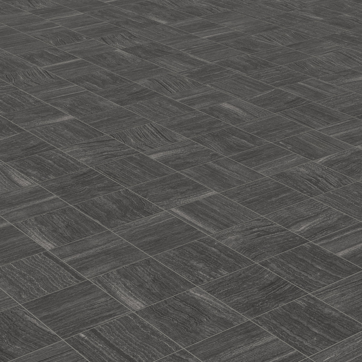 Hendrix 12x12 Matte Porcelain Tile in Coal