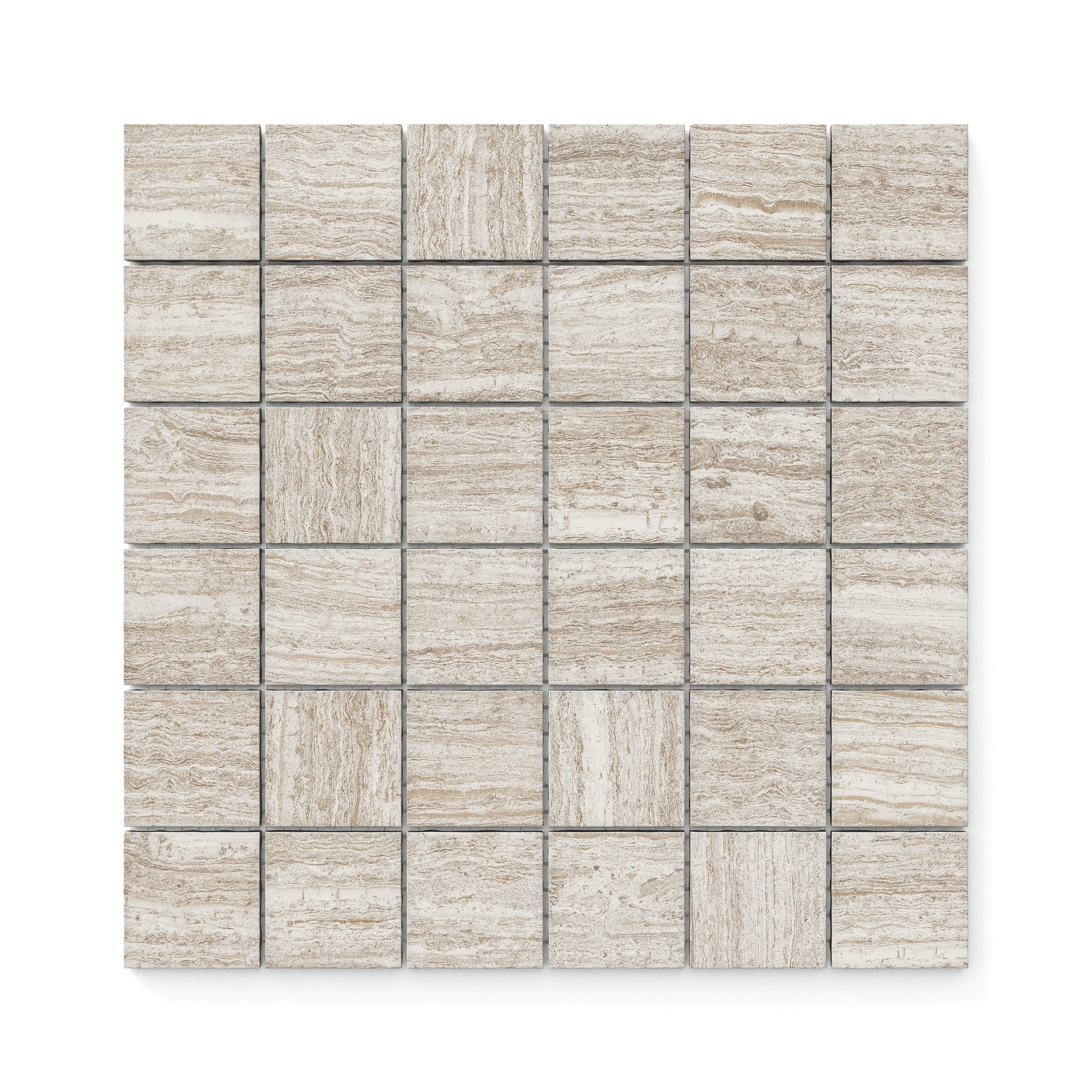 Hendrix 2x2 Matte Porcelain Mosaic Tile in Oat