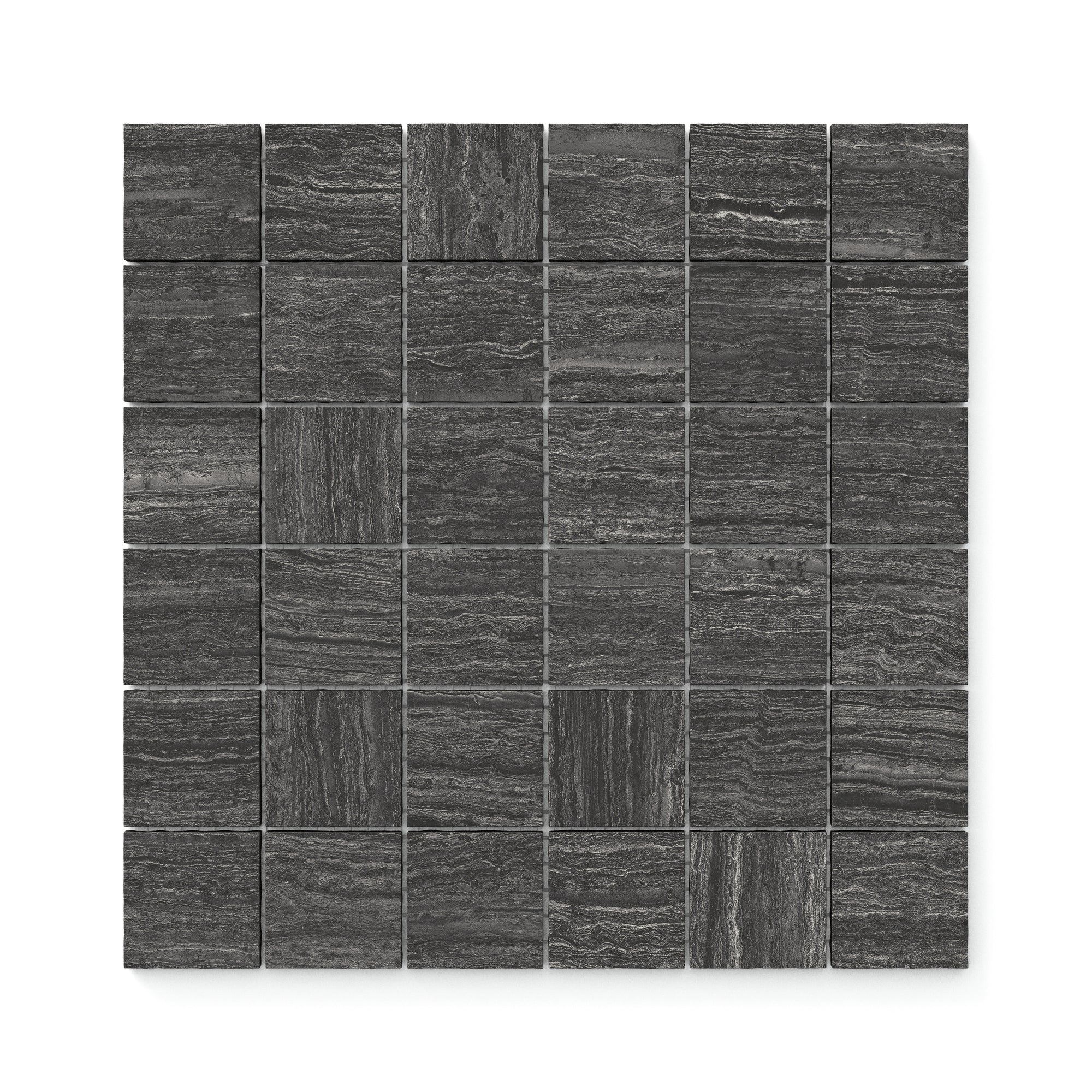 Hendrix 2x2 Matte Porcelain Mosaic Tile in Coal