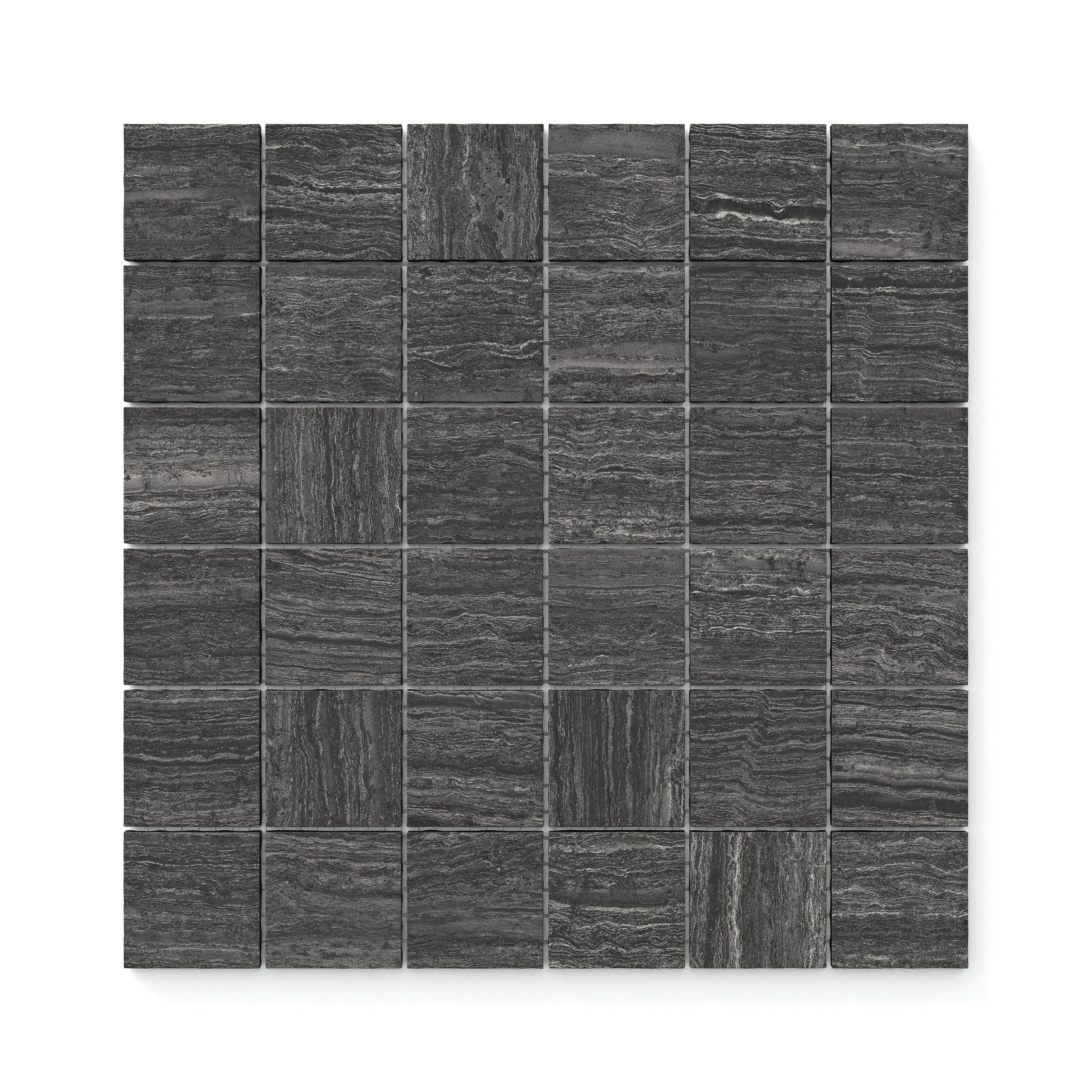 Hendrix 2x2 Matte Porcelain Mosaic Tile in Coal
