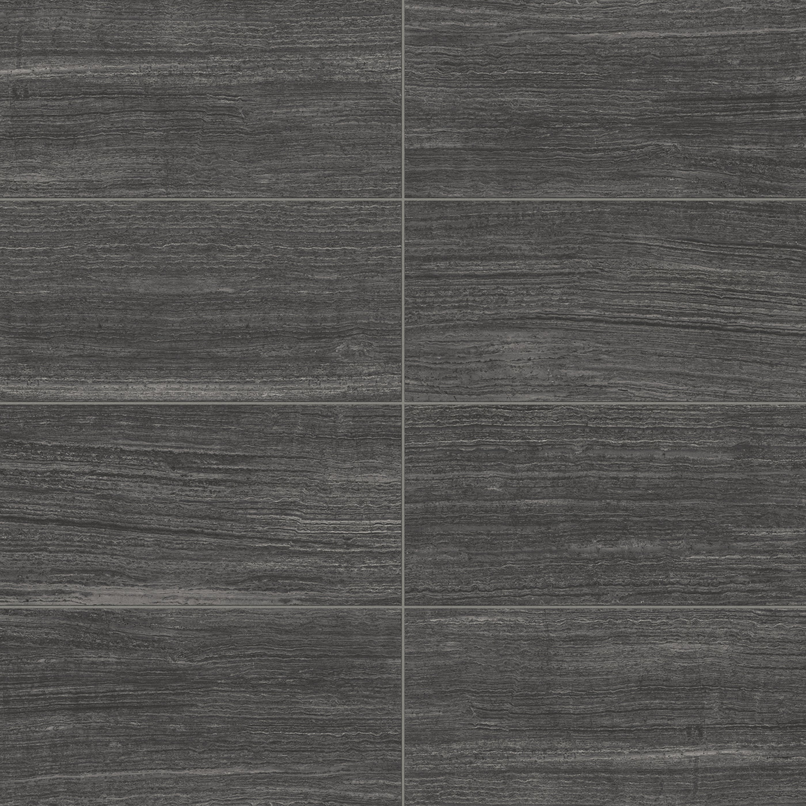 Hendrix 12x24 Matte Porcelain Tile in Coal