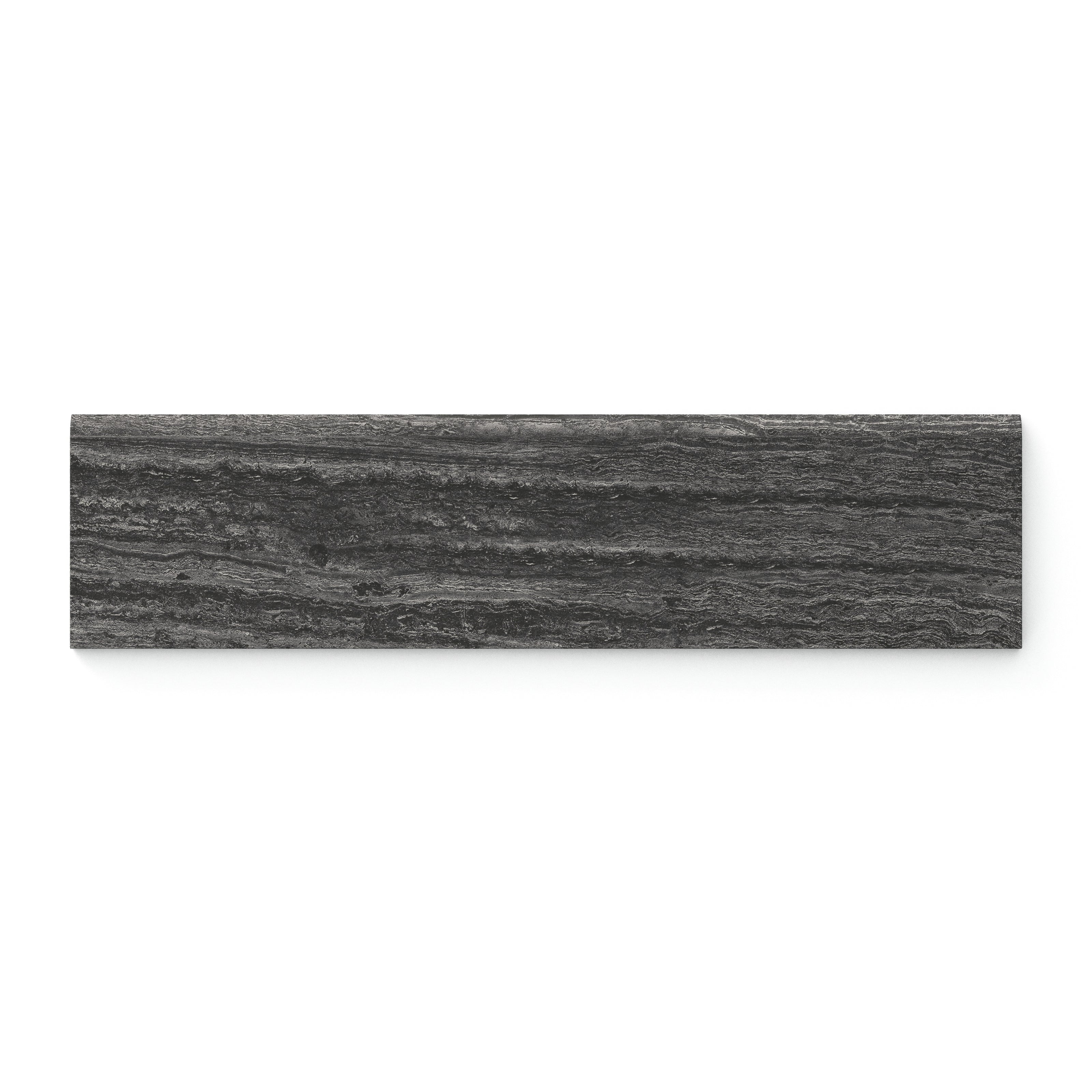 Hendrix 3x12 Matte Porcelain Bullnose Tile in Coal