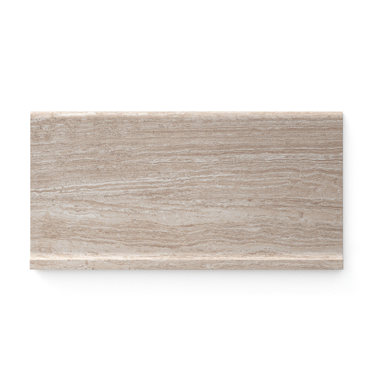 Hendrix 6x12 Matte Porcelain Cove Base Tile in Almond