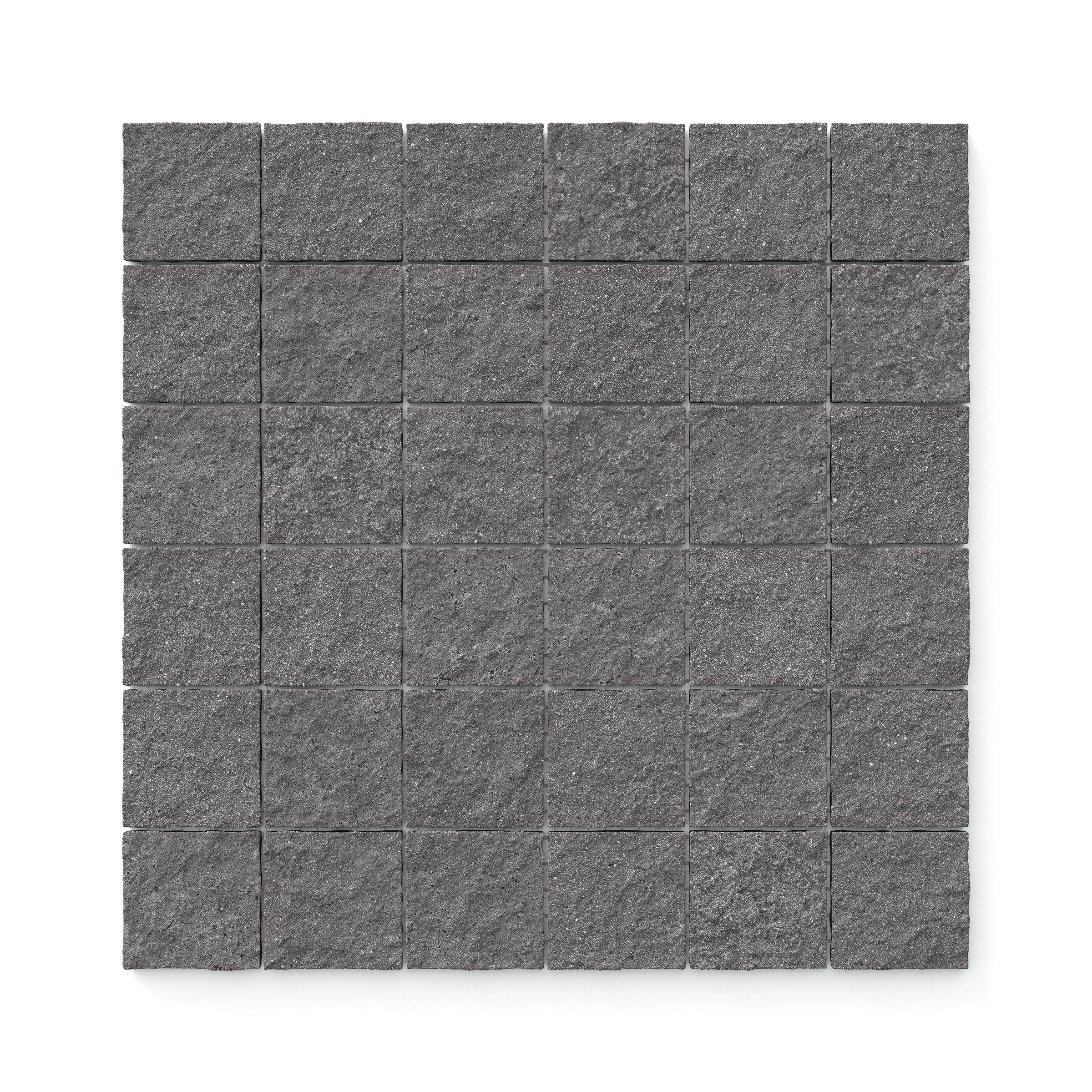 Palmer 2x2 Raw Porcelain Mosaic Tile in Nero