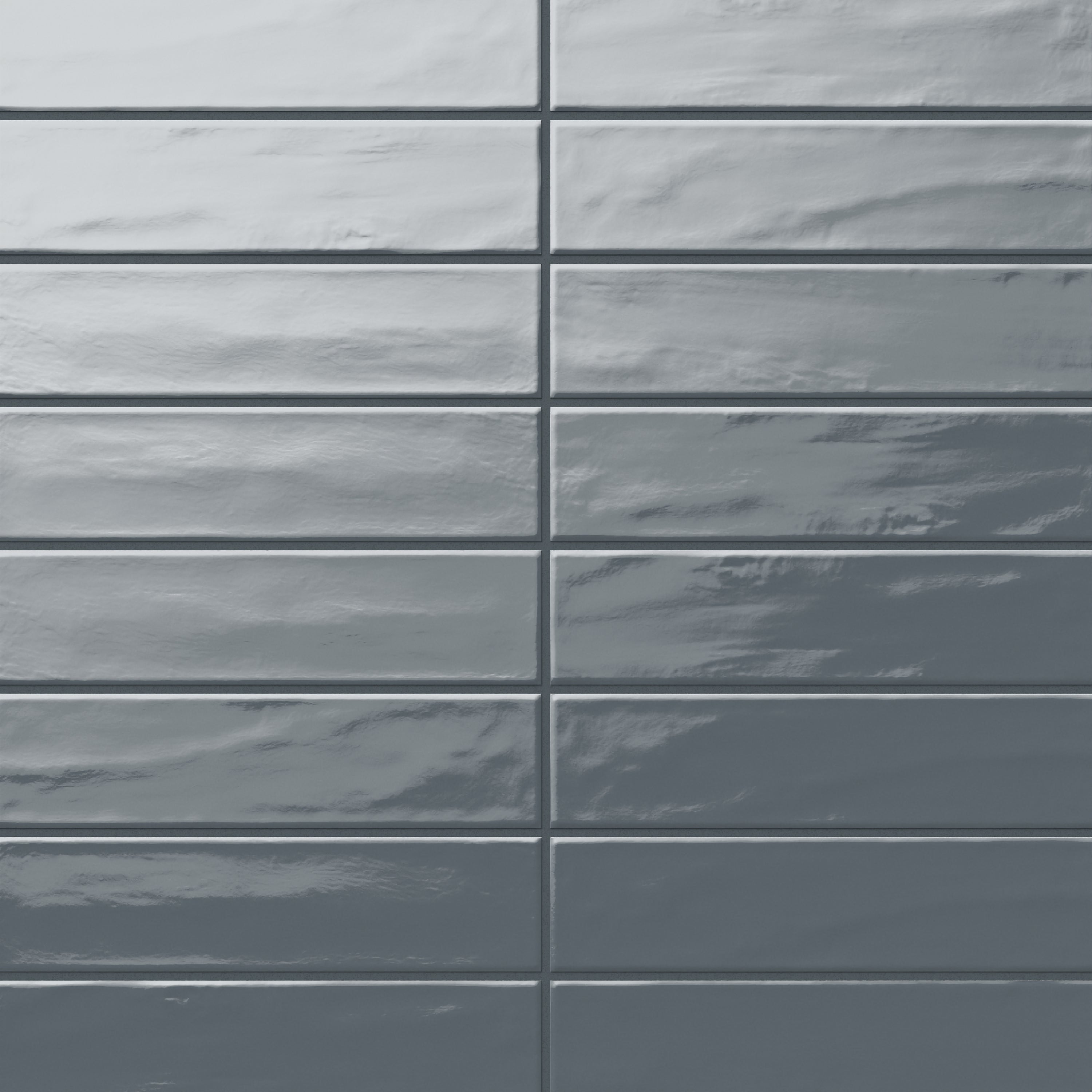 Palmer 3x12 Glossy Porcelain Tile in Blue Grey