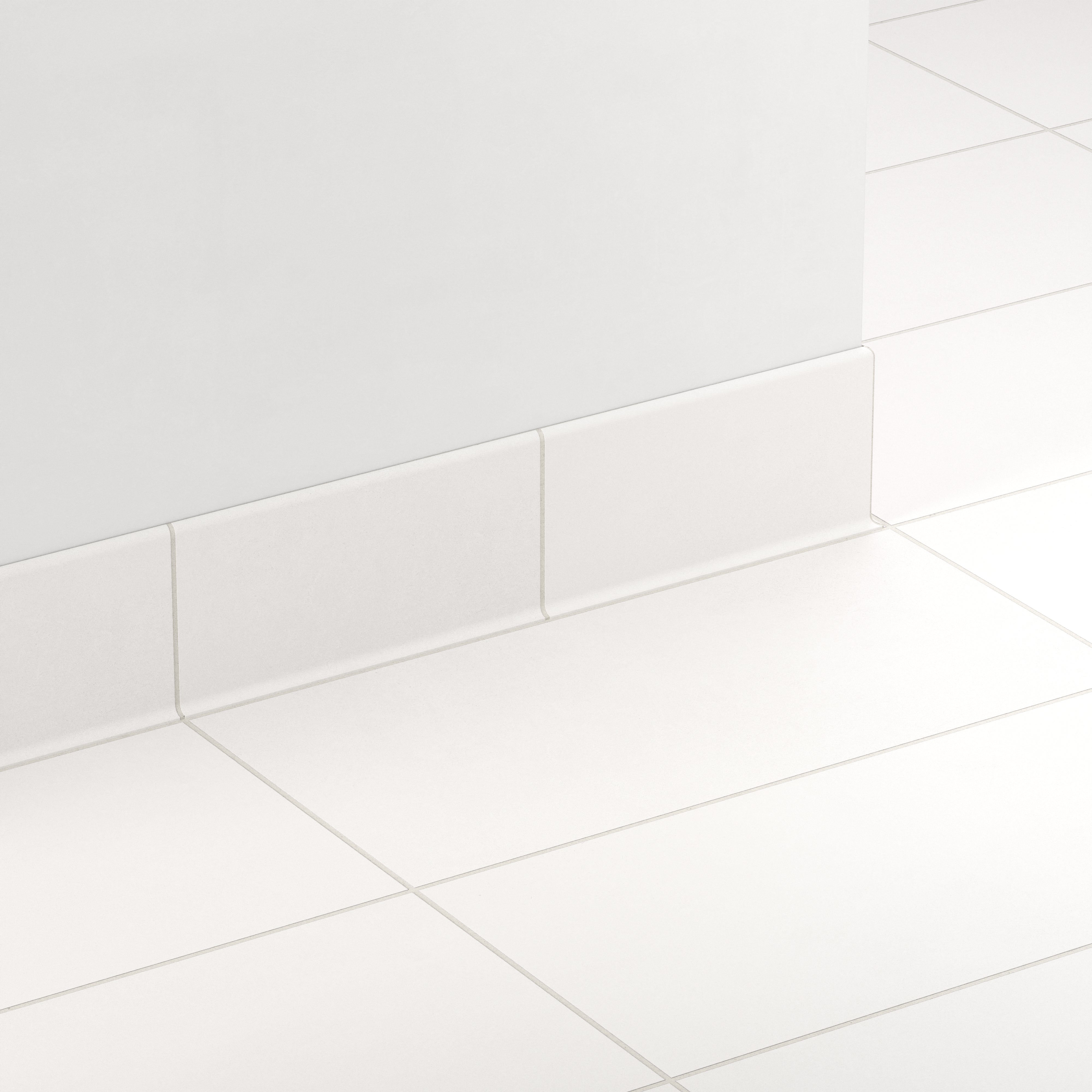 Palmer 6x12 Matte Porcelain Cove Base Tile in White