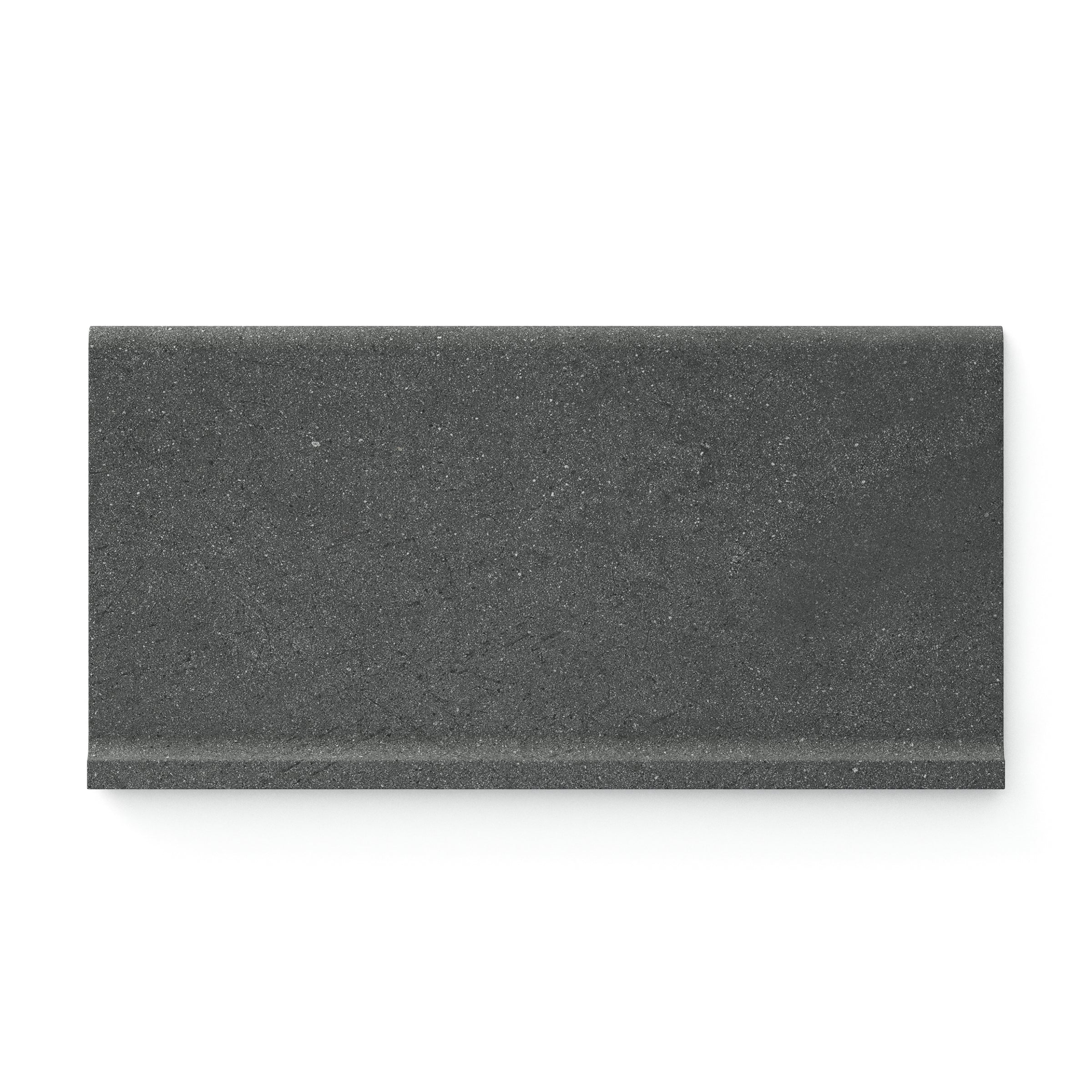 Palmer 6x12 Matte Porcelain Cove Base Tile in Nero