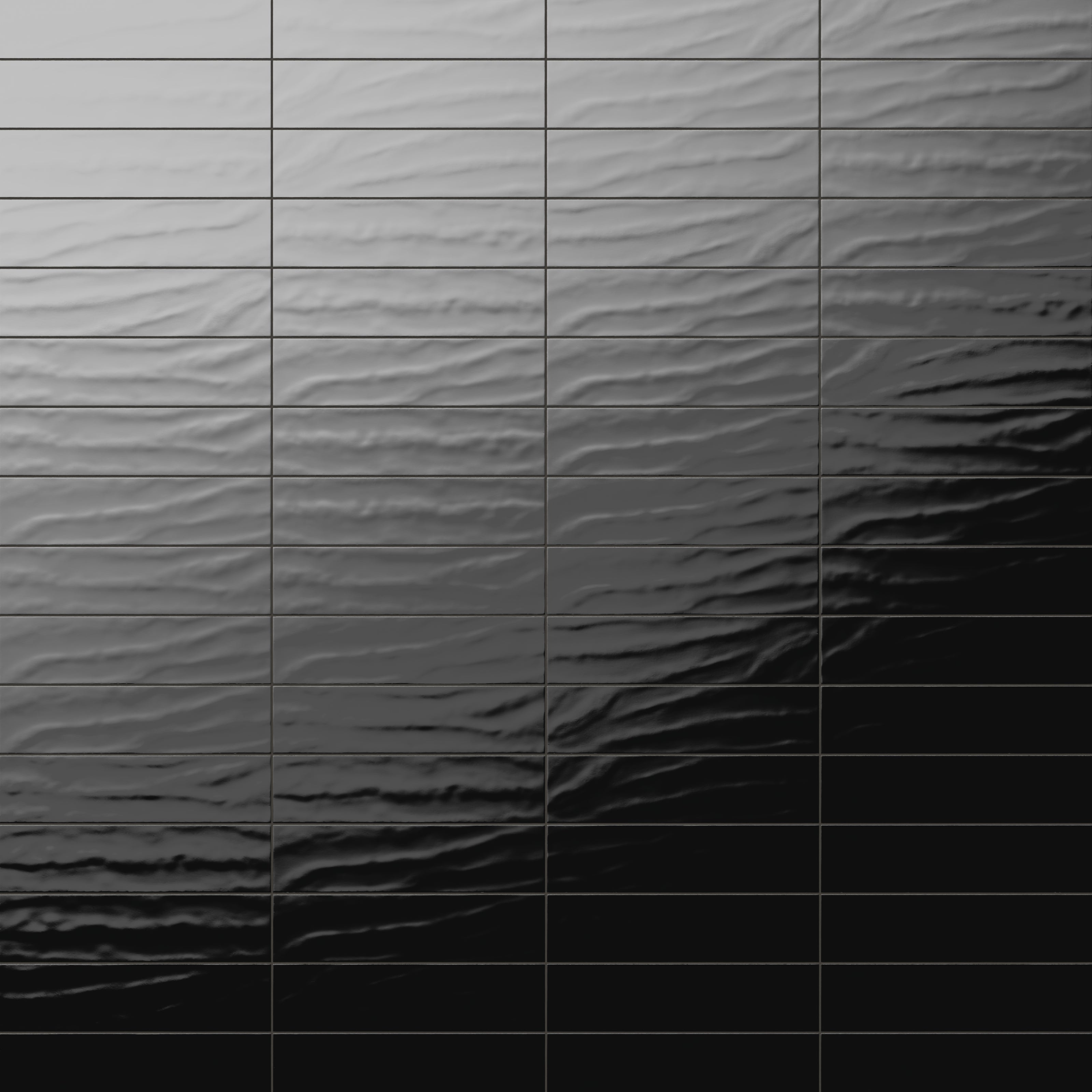 Palmer 6x24 Glossy Porcelain Tile in Nero