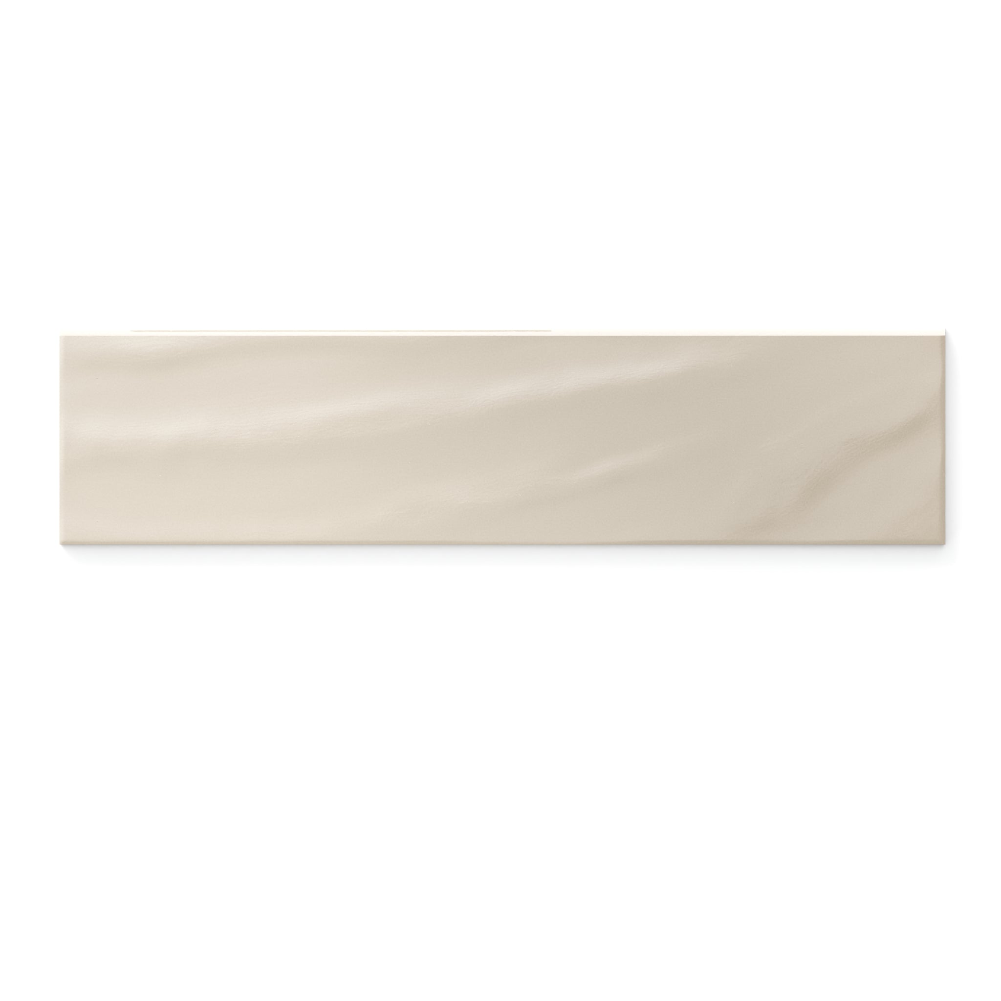 Palmer 6x24 Glossy Porcelain Bullnose Tile in Sand