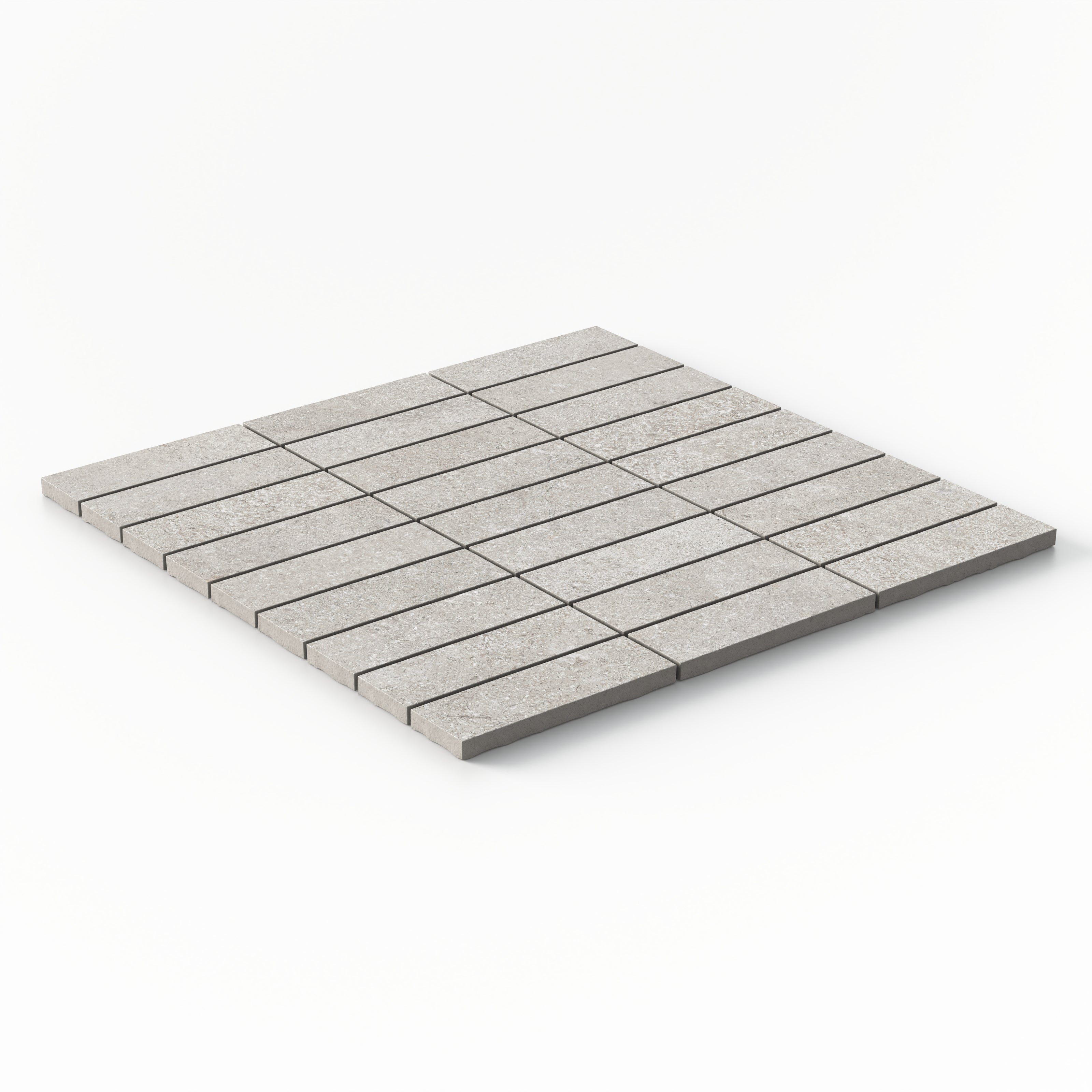 Adeline 1x4 Matte Porcelain Mosaic Tile in Taupe