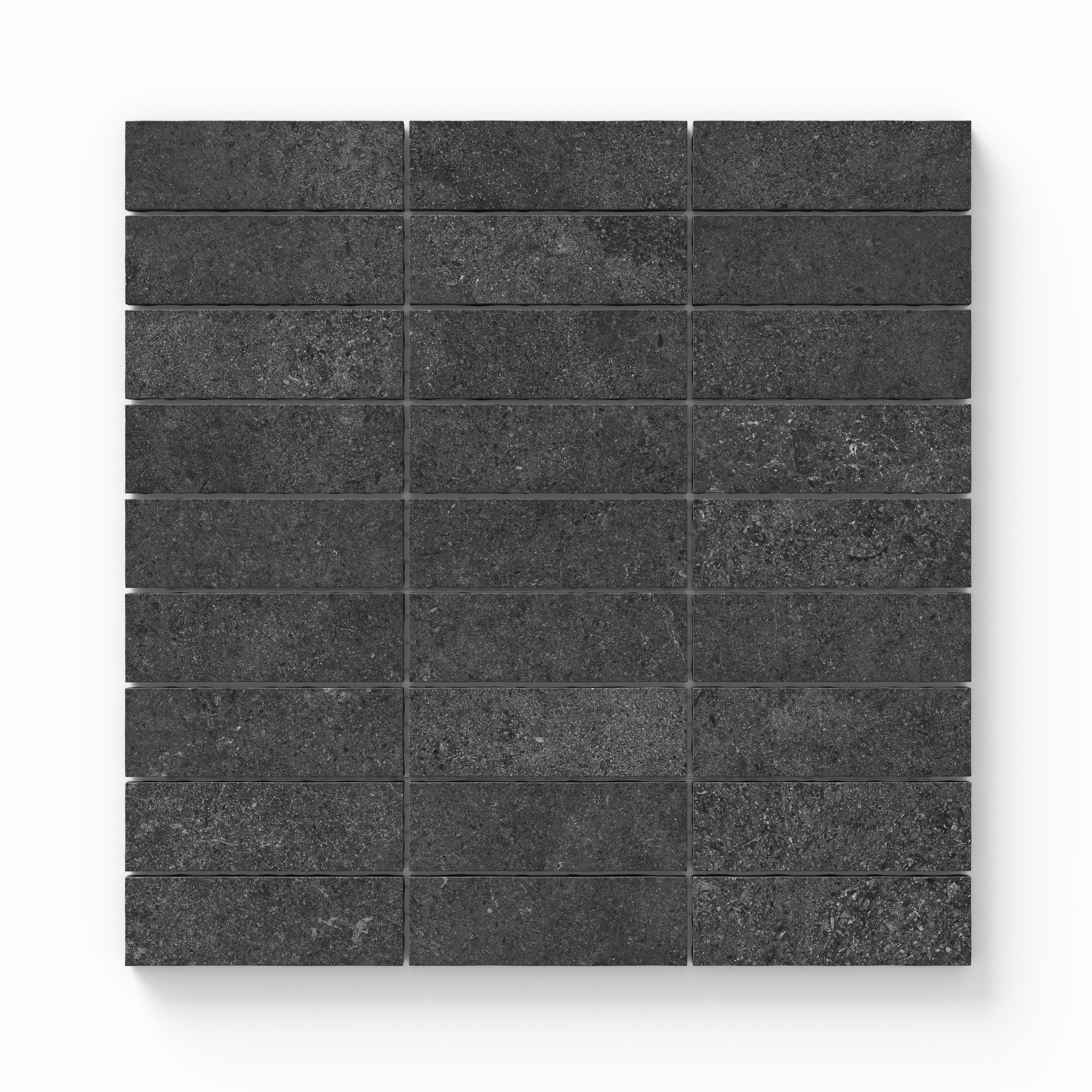 Adeline 1x4 Matte Porcelain Mosaic Tile in Midnight