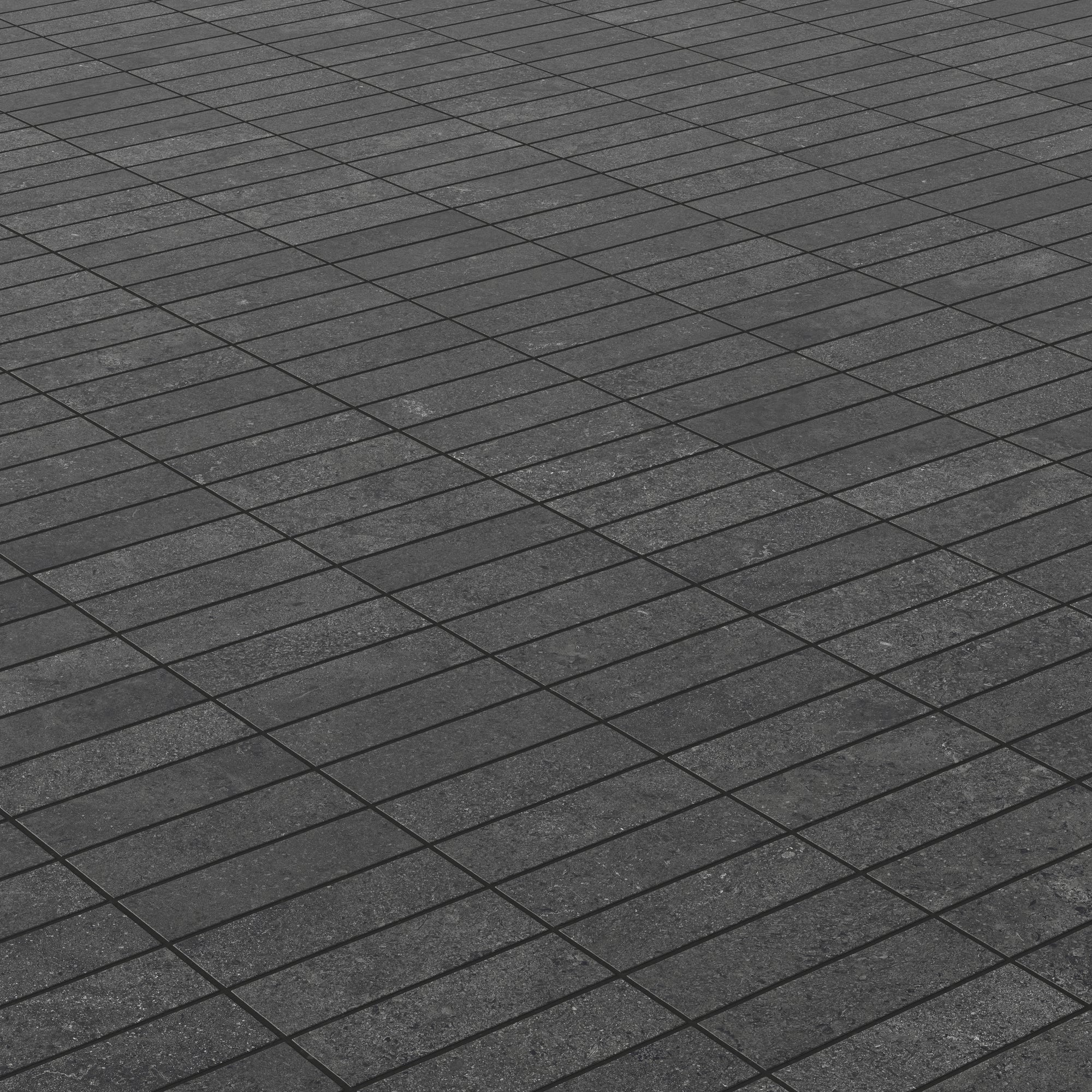 Adeline 1x4 Matte Porcelain Mosaic Tile in Midnight