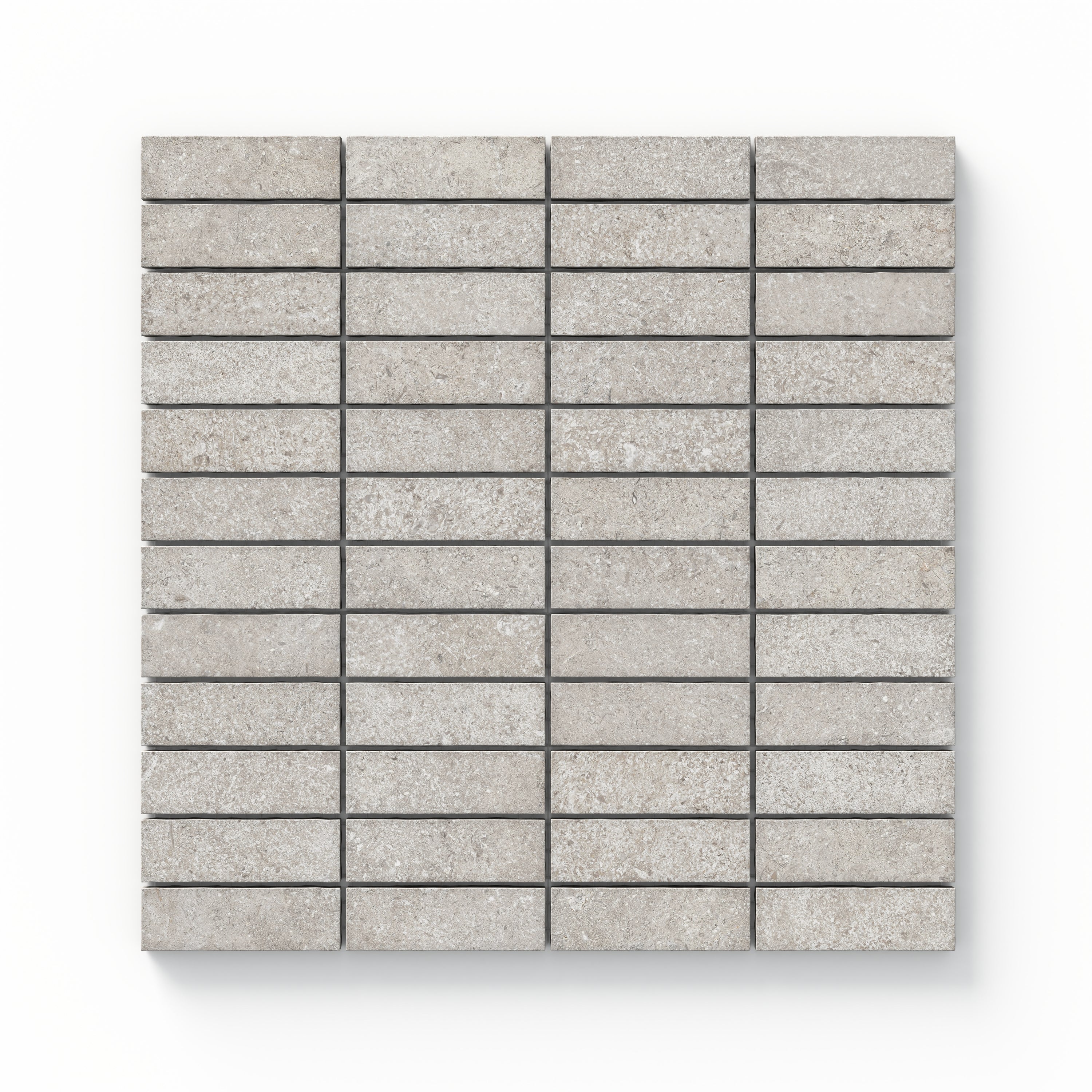 Adeline 1x3 Matte Porcelain Mosaic Tile in Taupe