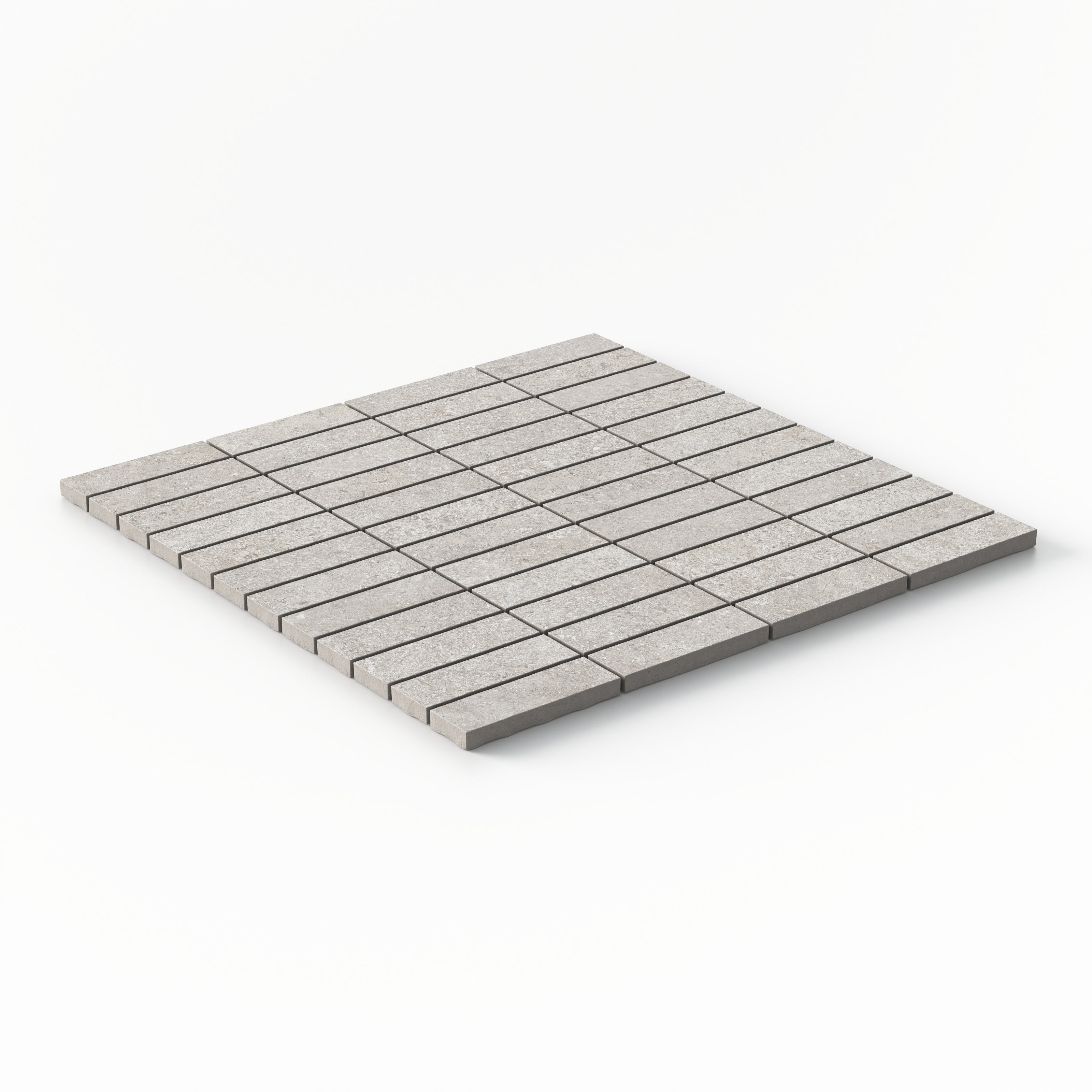 Adeline 1x3 Matte Porcelain Mosaic Tile in Taupe