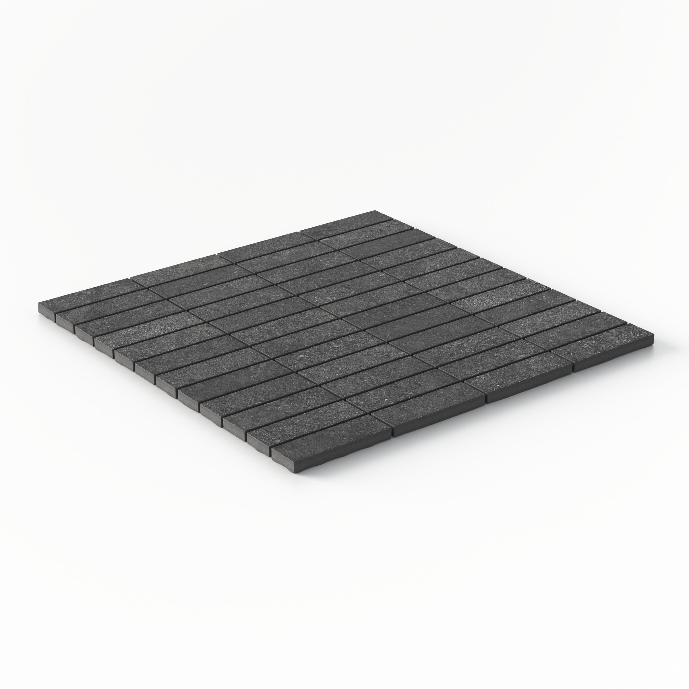 Adeline 1x3 Matte Porcelain Mosaic Tile in Midnight