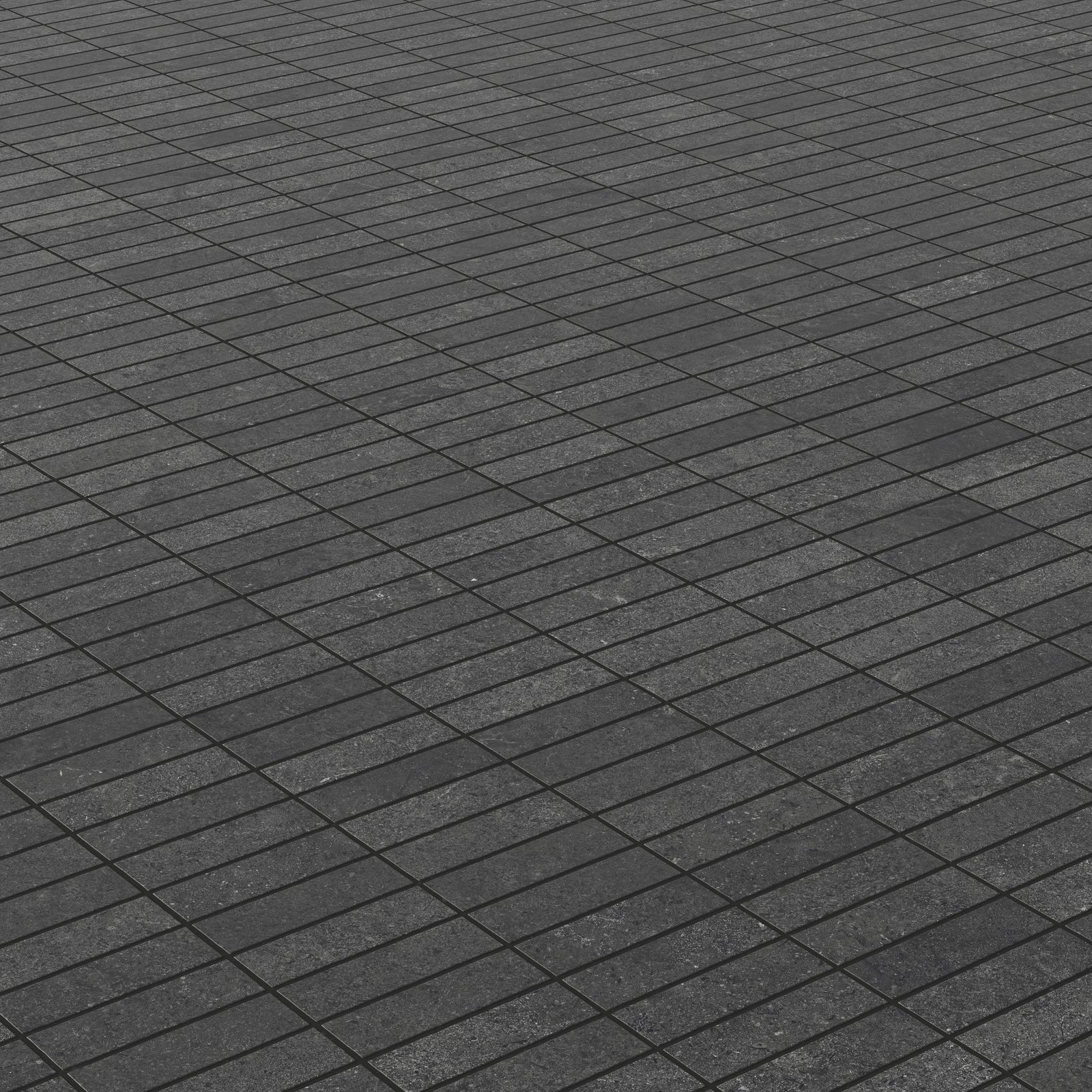 Adeline 1x3 Matte Porcelain Mosaic Tile in Midnight