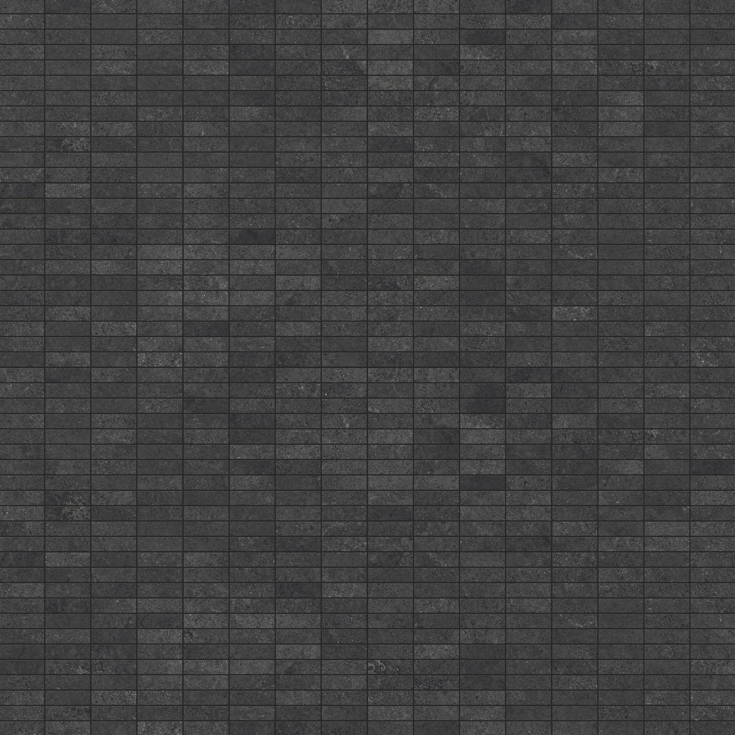Adeline 1x3 Matte Porcelain Mosaic Tile in Midnight