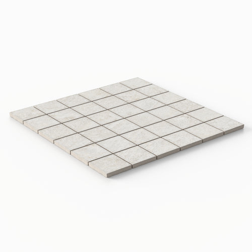 Dawson 2x2 Matte Porcelain Mosaic Tile in Alabaster