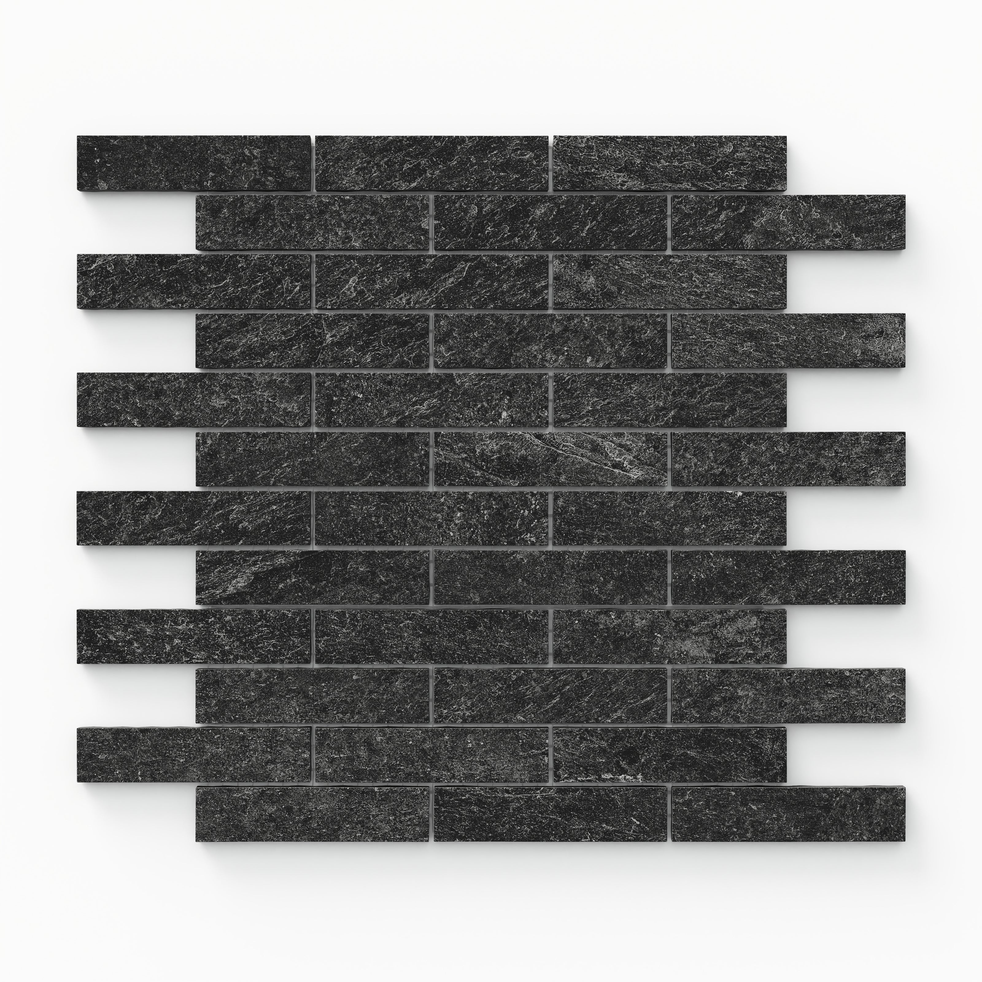 Dawson 1x4 Matte Porcelain Mosaic Tile in Charcoal