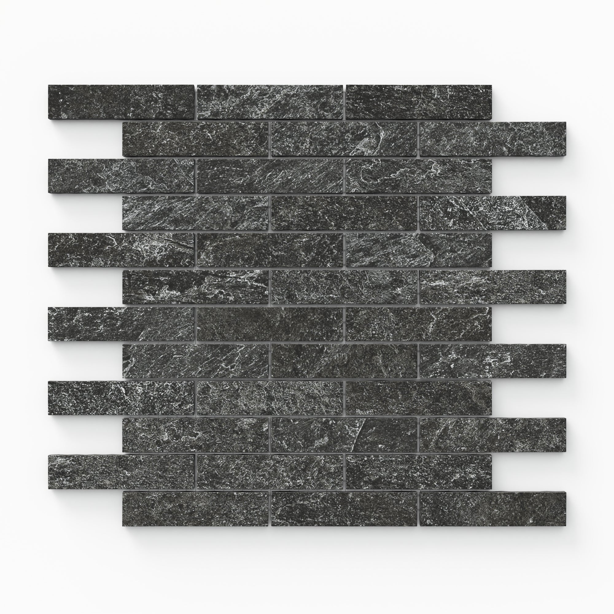 Dawson 1x4 Matte Porcelain Mosaic Tile in Charcoal