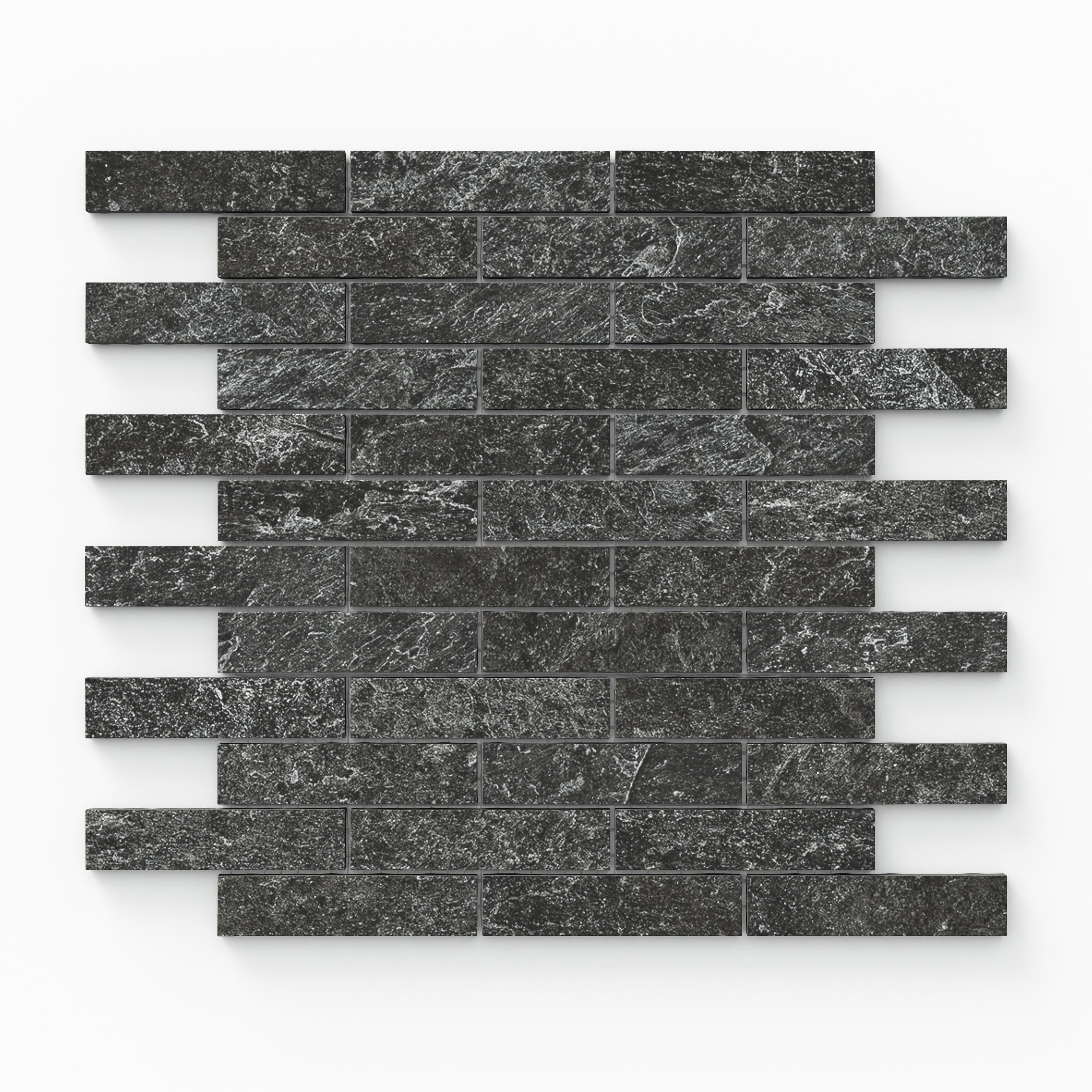 Dawson 1x4 Matte Porcelain Mosaic Tile in Charcoal