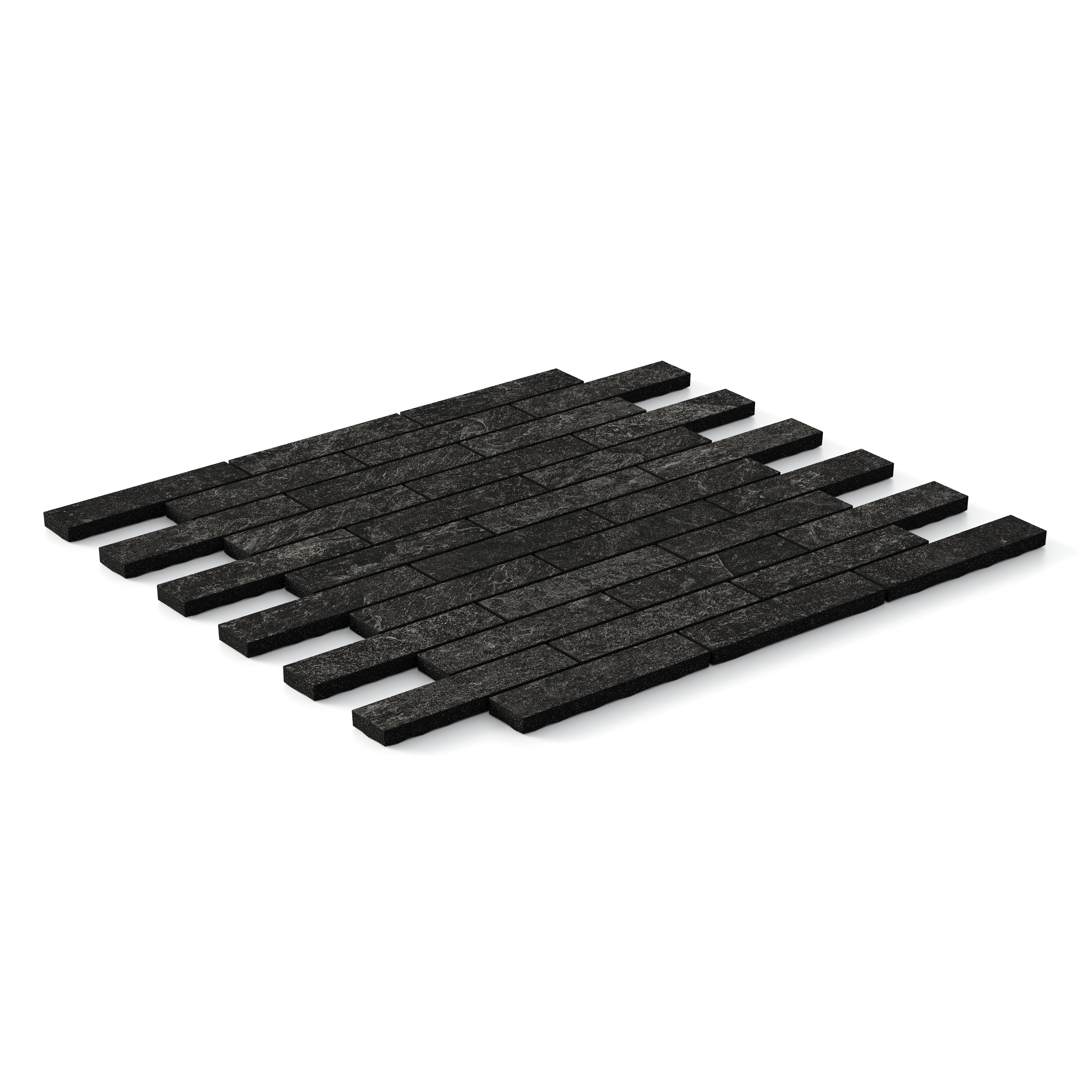 Dawson 1x4 Matte Porcelain Mosaic Tile in Charcoal