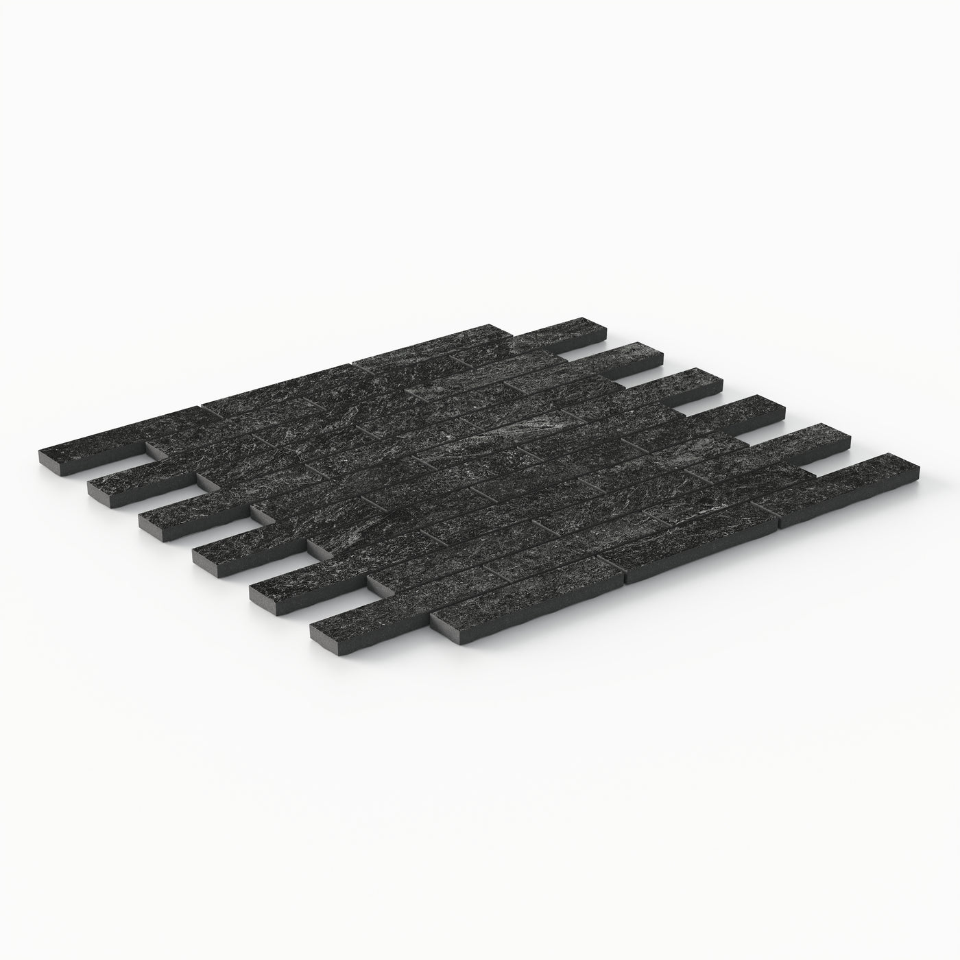 Dawson 1x4 Matte Porcelain Mosaic Tile in Charcoal