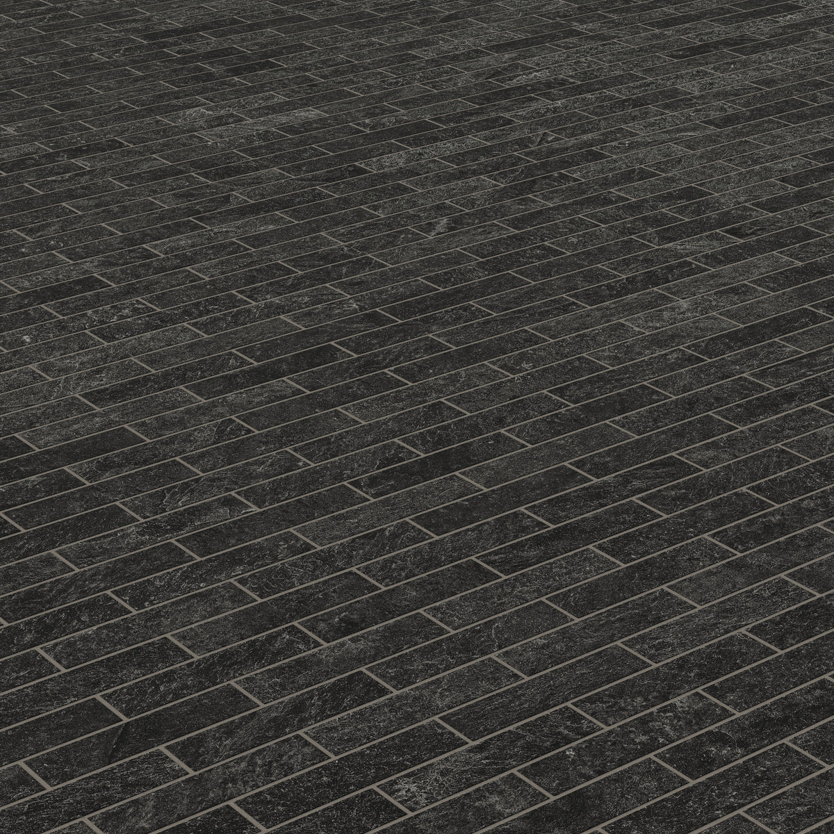 Dawson 1x4 Matte Porcelain Mosaic Tile in Charcoal