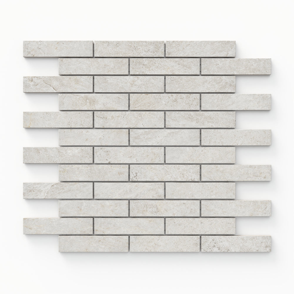 Dawson 1x4 Matte Porcelain Mosaic Tile in Alabaster