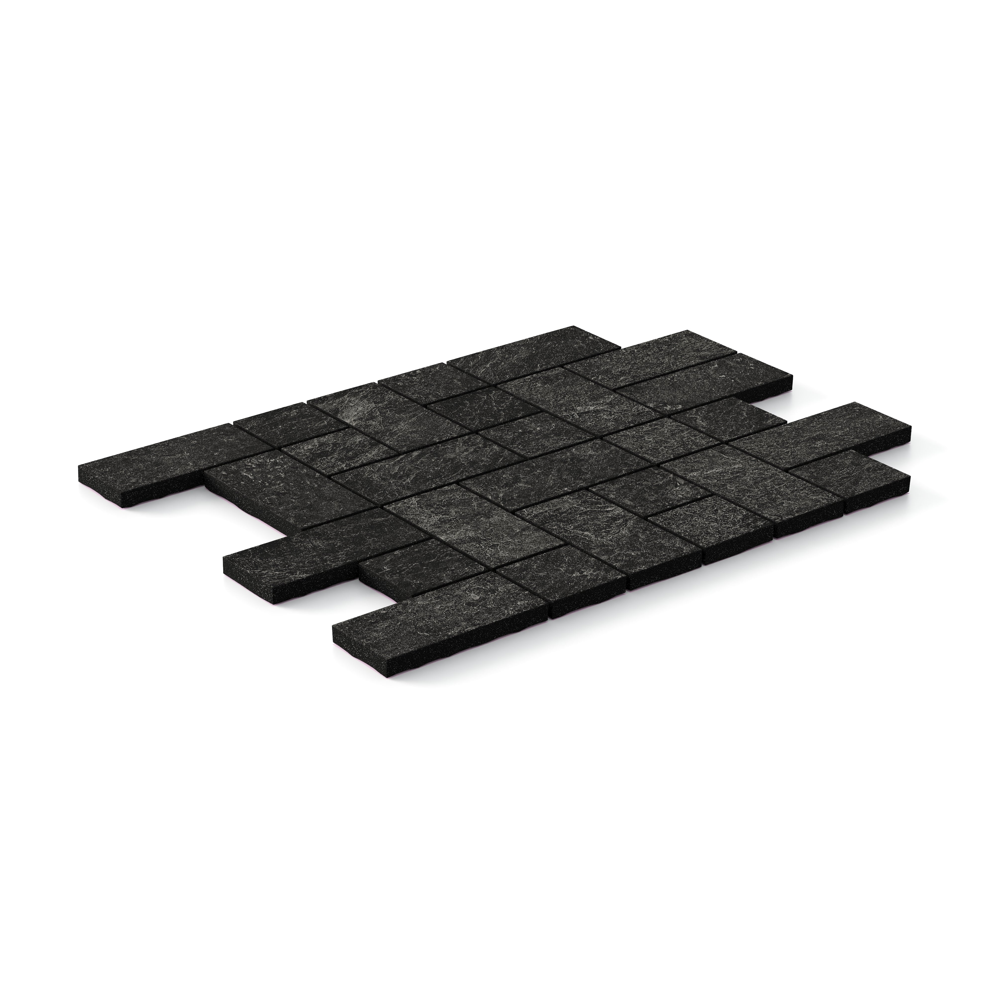 Dawson 8.7x12 Matte Porcelain Tetris Mosaic Tile in Charcoal