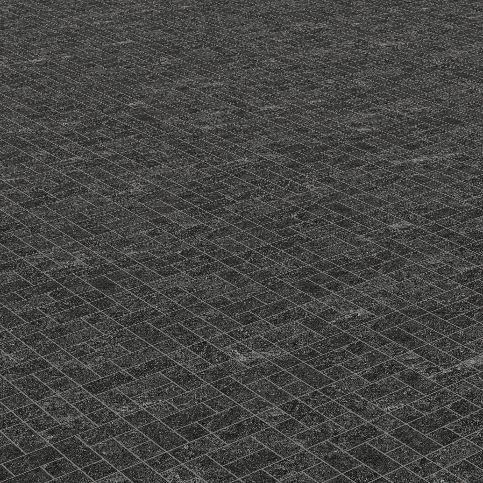 Dawson 8.7x12 Matte Porcelain Tetris Mosaic Tile in Charcoal