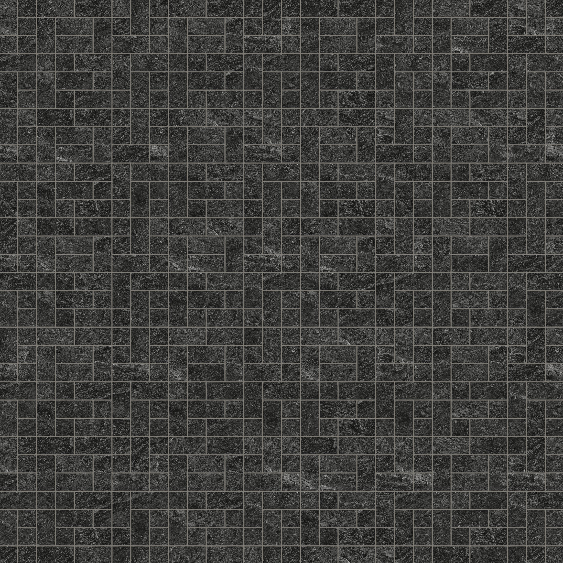 Dawson 8.7x12 Matte Porcelain Tetris Mosaic Tile in Charcoal
