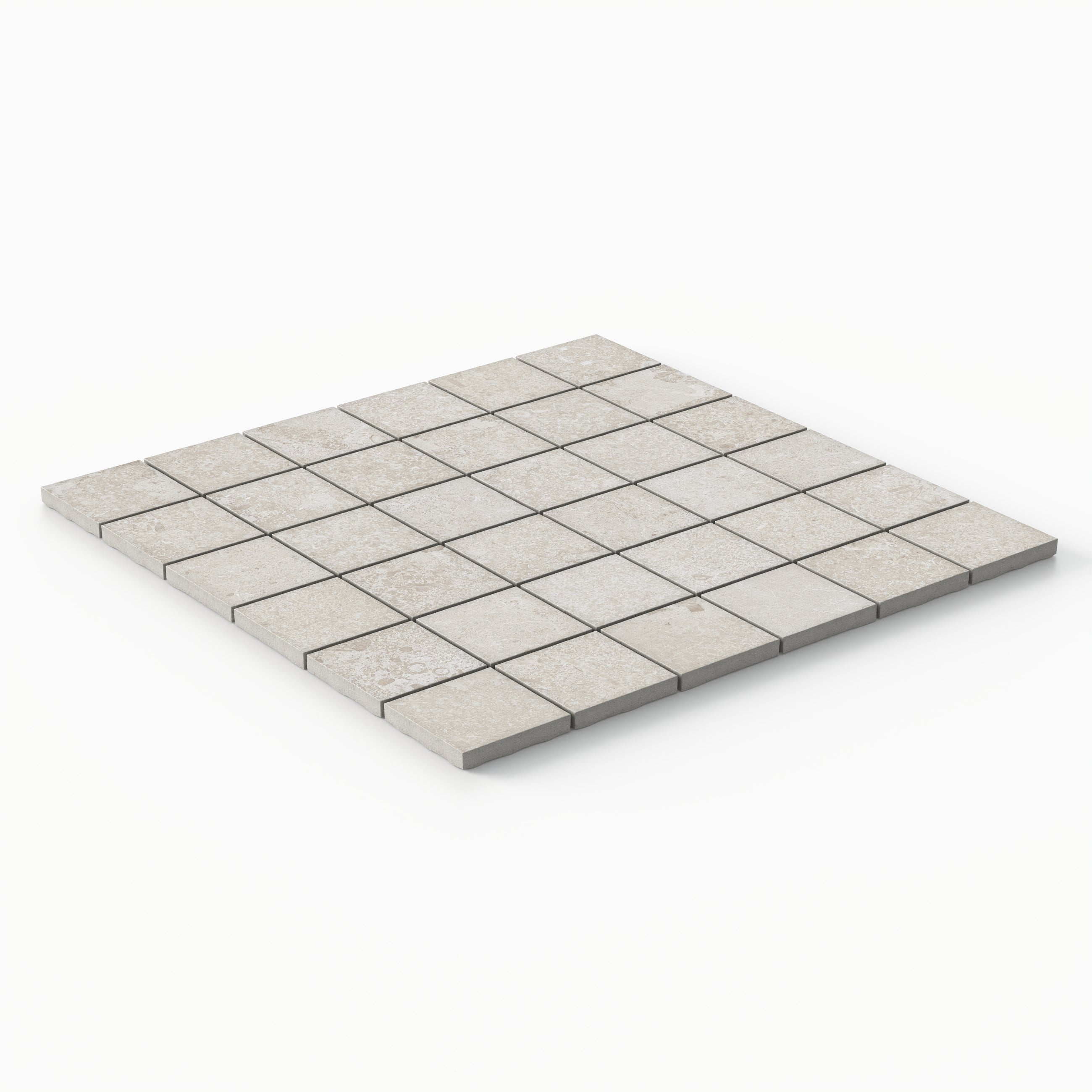 Tatum 2x2 Matte Porcelain Mosaic Tile in Cross-Cut Sand