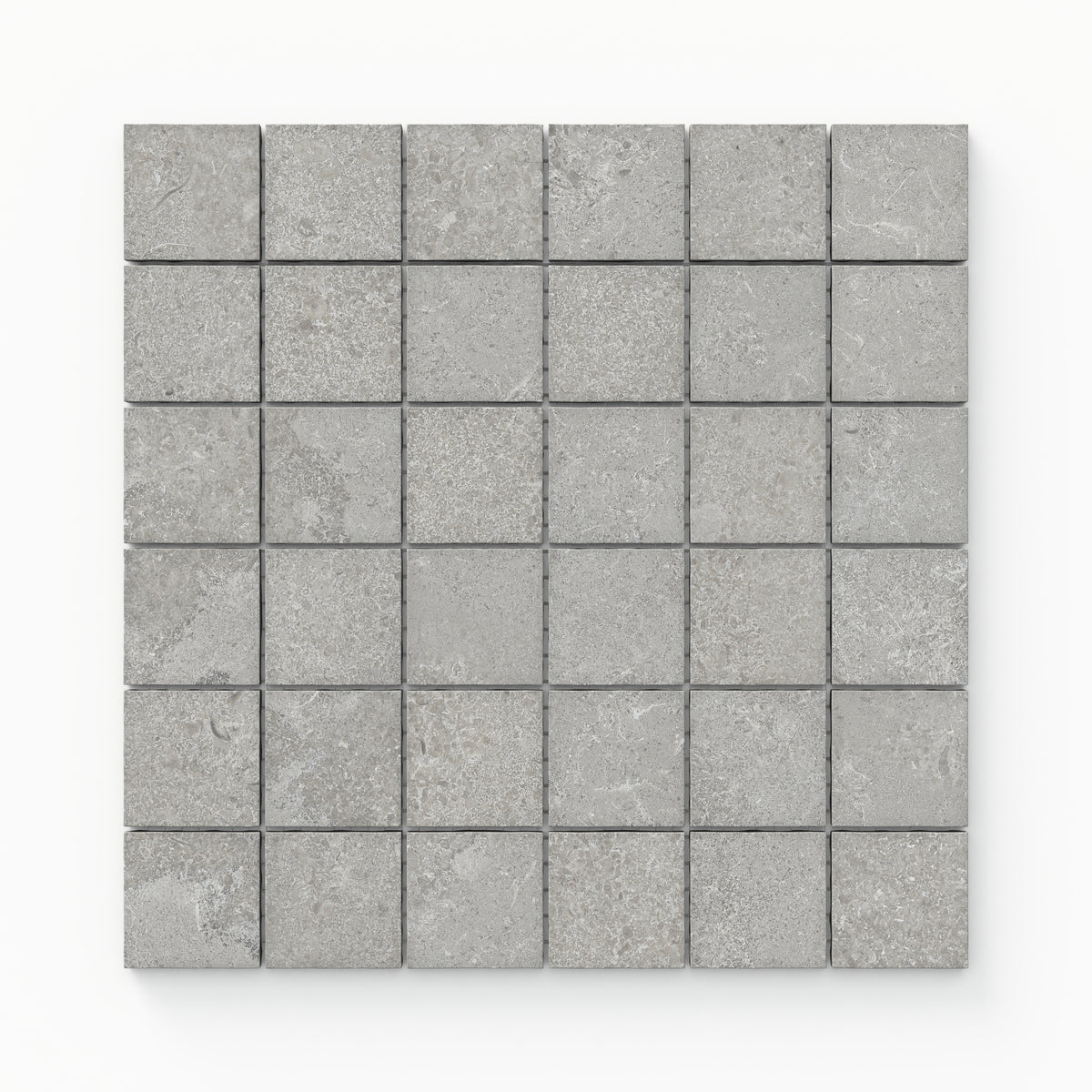 Tatum 2x2 Matte Porcelain Mosaic Tile in Cross-Cut Ash