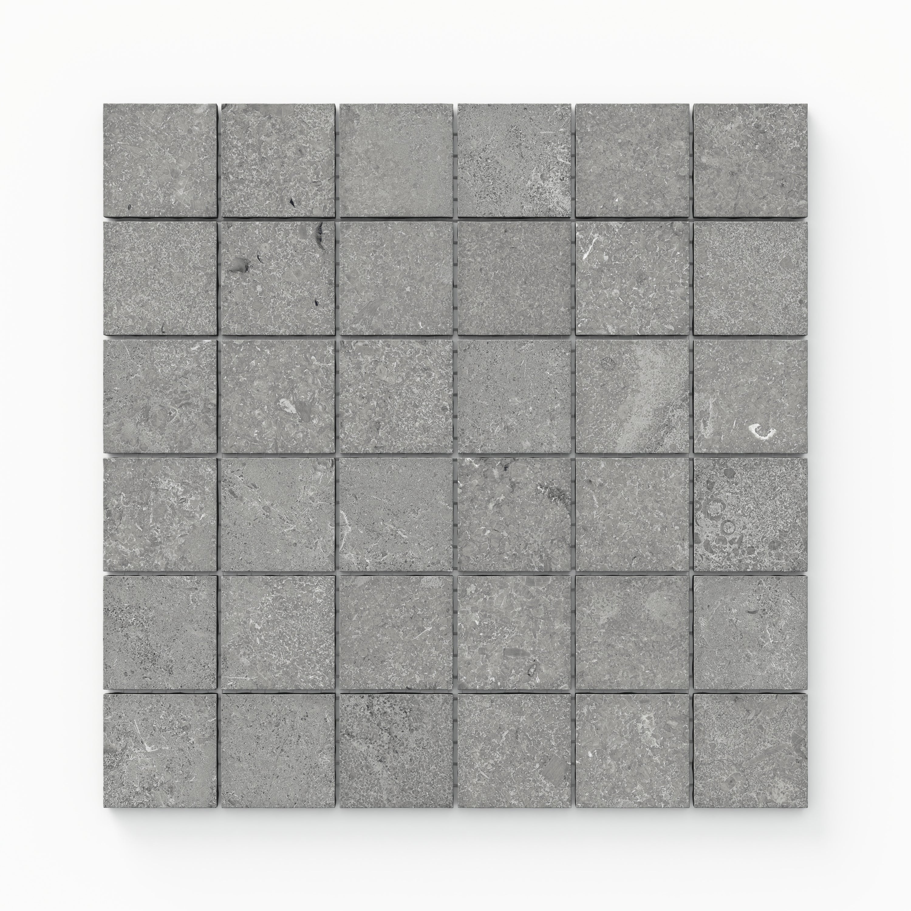Tatum 2x2 Matte Porcelain Mosaic Tile in Cross-Cut Pewter