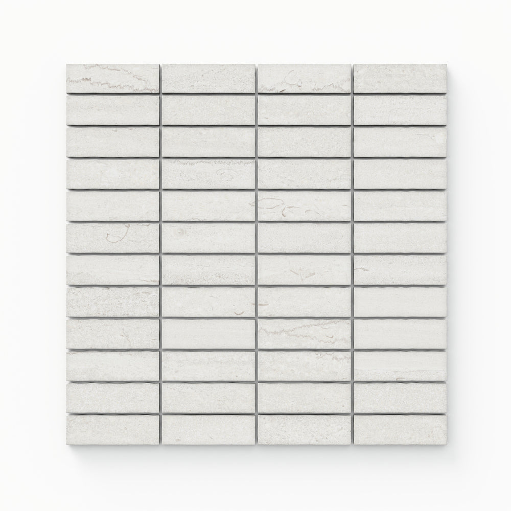 Tatum 1x3 Matte Porcelain Mosaic Tile in Vein-Cut Straw