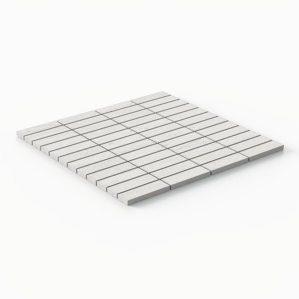 Tatum 1x3 Matte Porcelain Mosaic Tile in Vein-Cut Straw