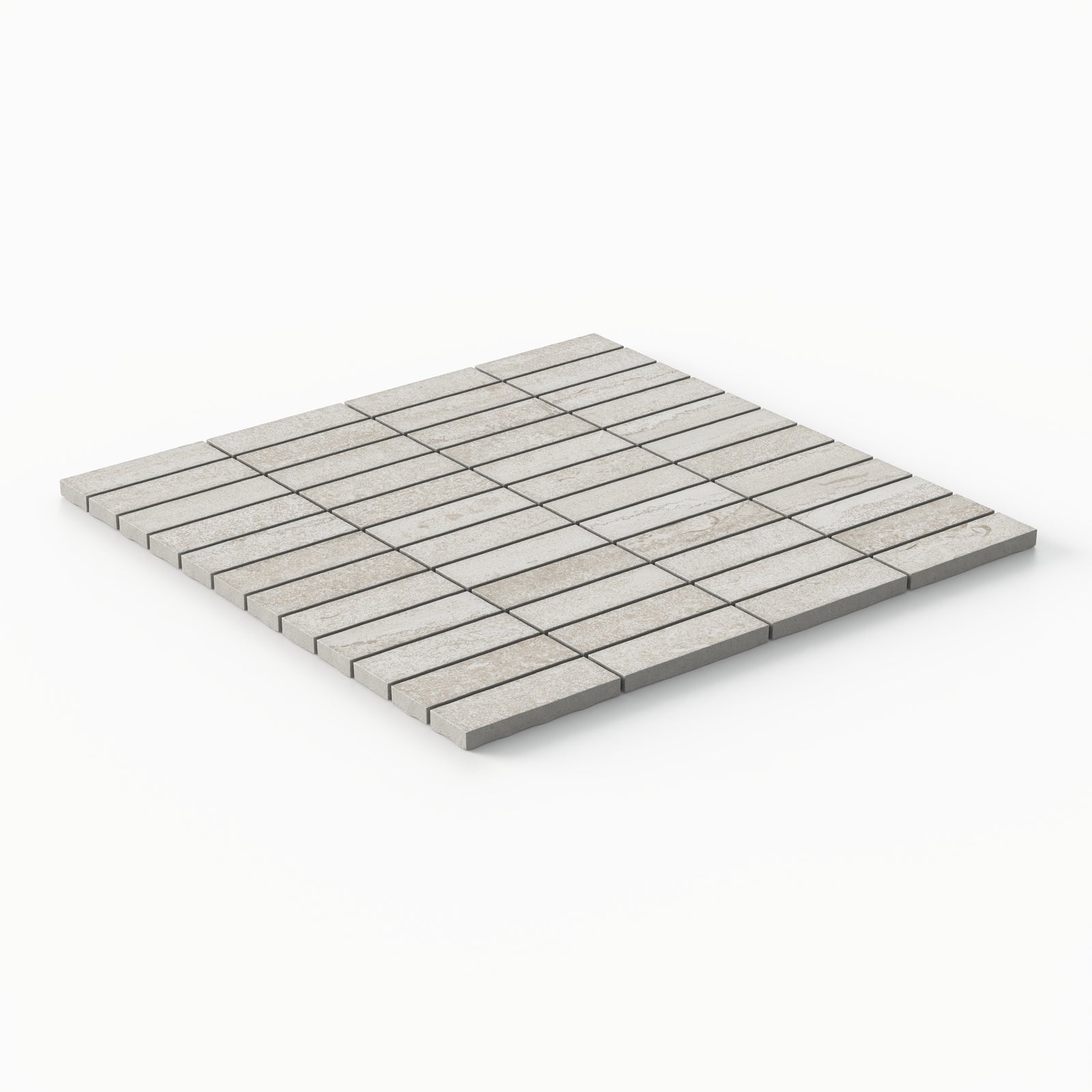 Tatum 1x3 Matte Porcelain Mosaic Tile in Vein-Cut Sand