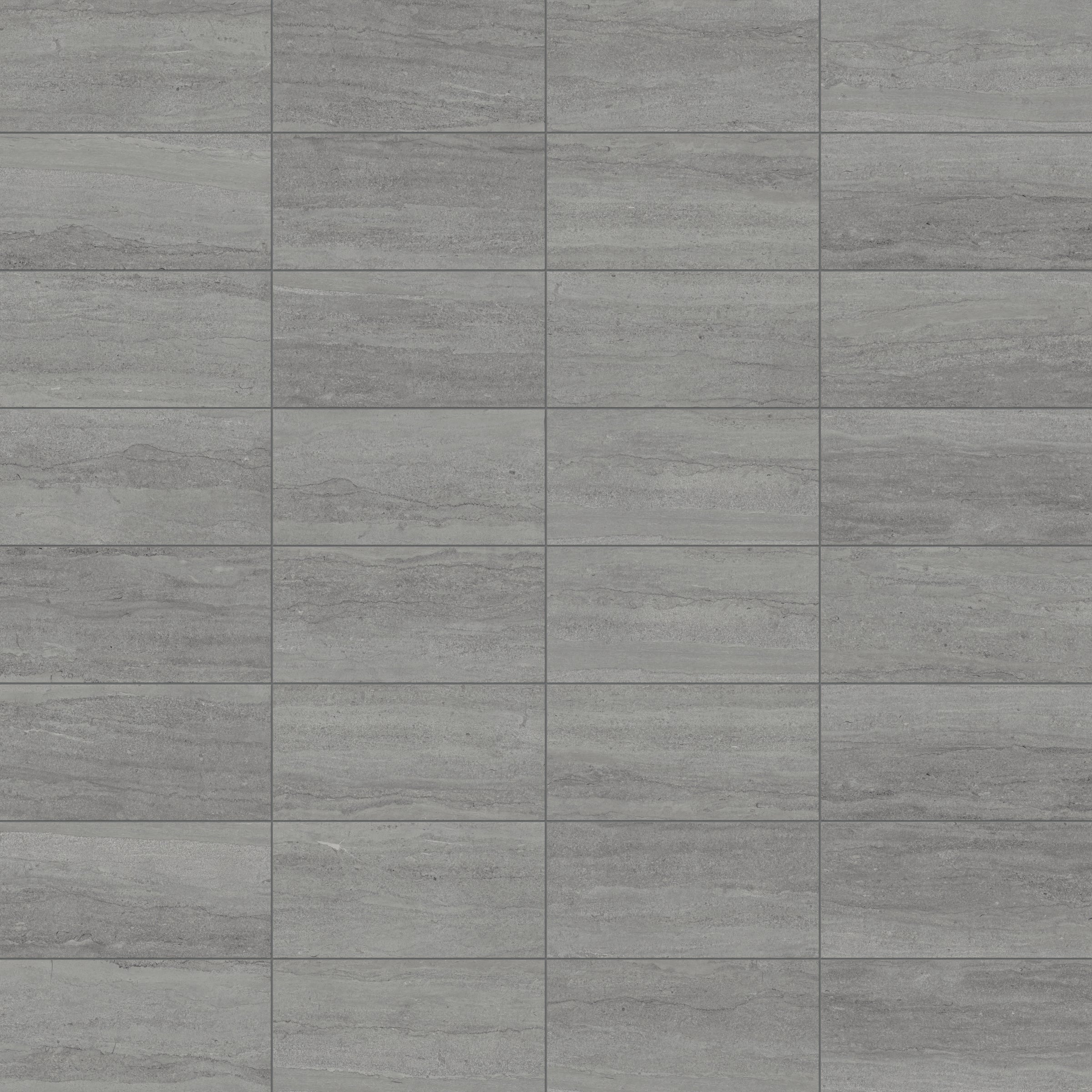Tatum 12x24 Matte Porcelain Tile in Vein-Cut Pewter