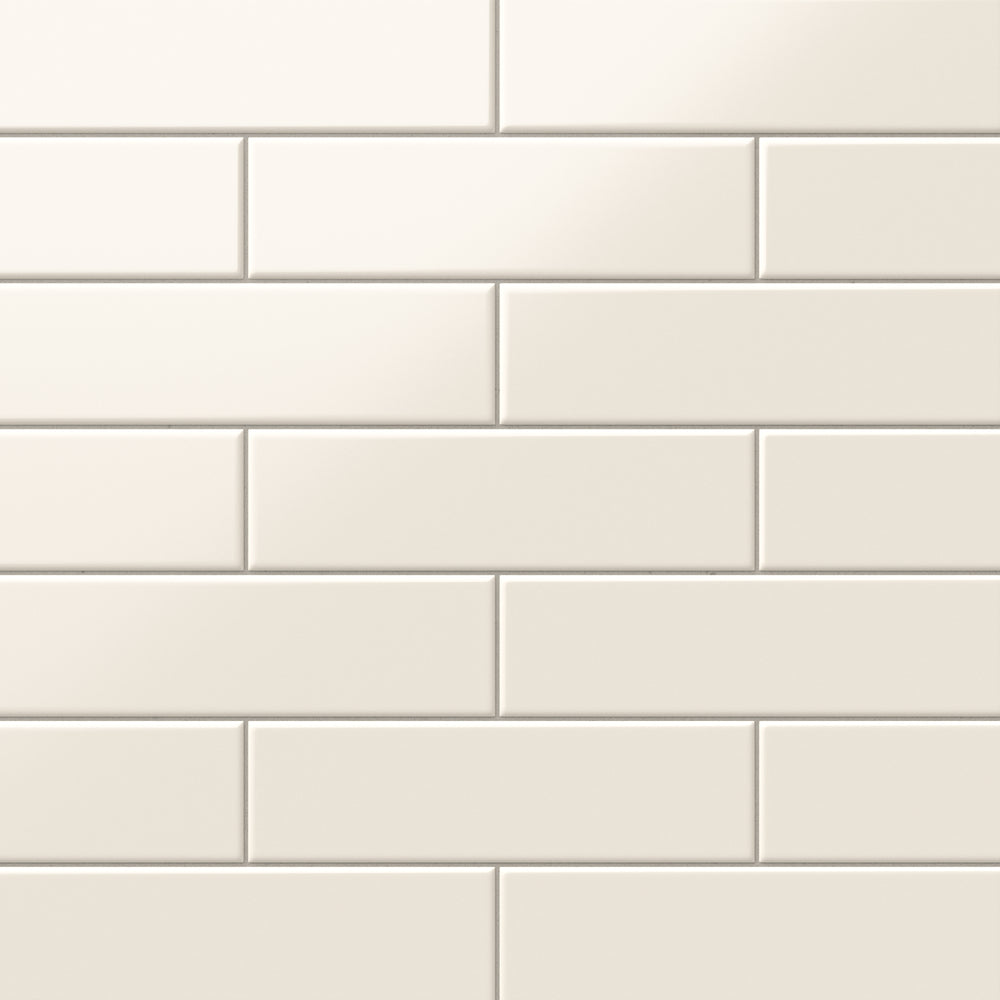 Polly 3x10 Satin Ceramic Tile in Cream