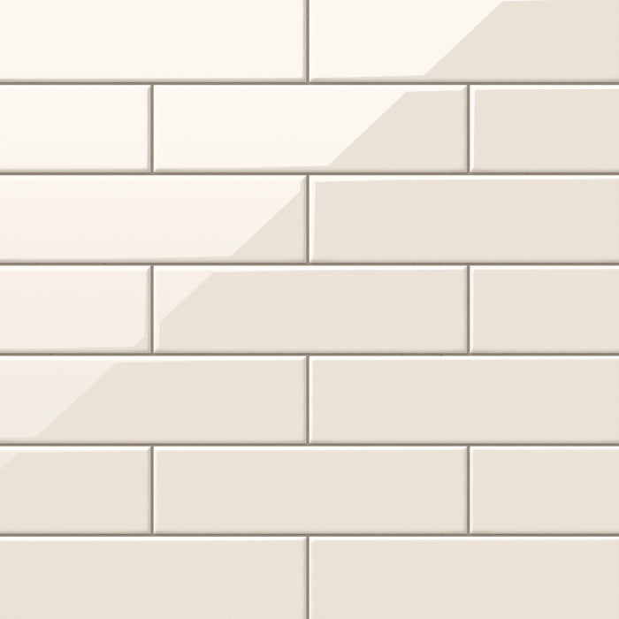 Polly 3x10 Glossy Ceramic Tile in Cream