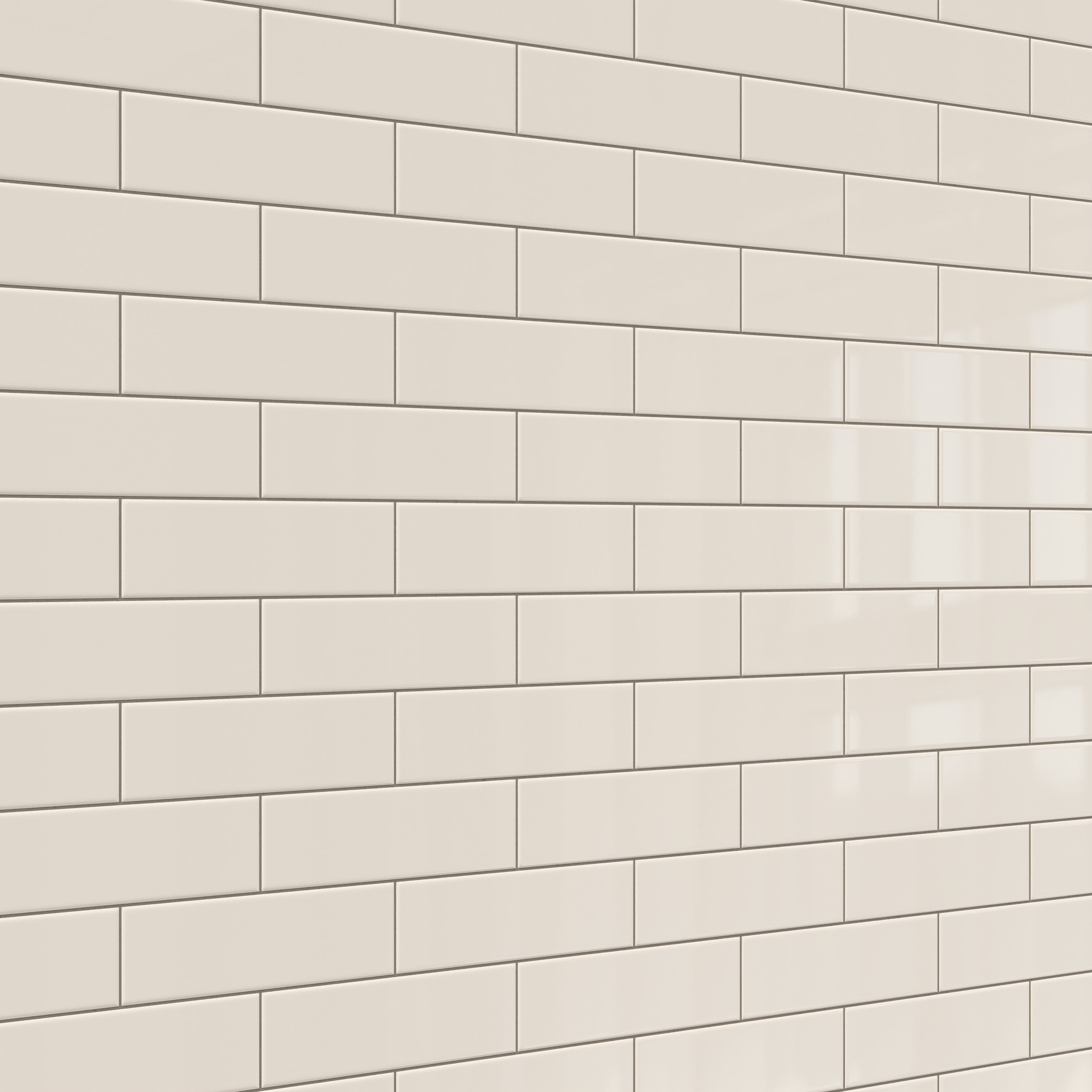 Polly 3x10 Glossy Ceramic Tile in Cream