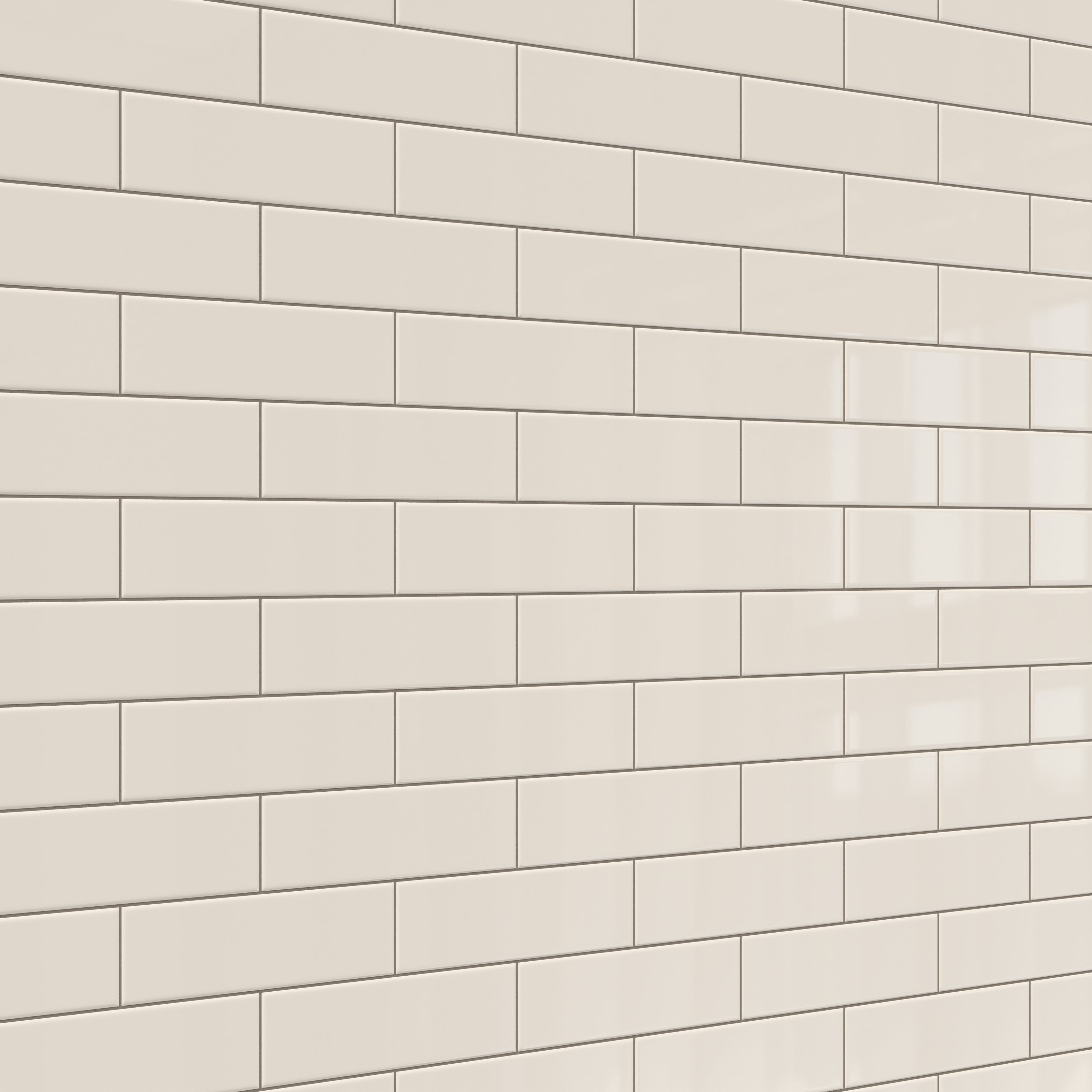 Polly 3x10 Glossy Ceramic Tile in Cream
